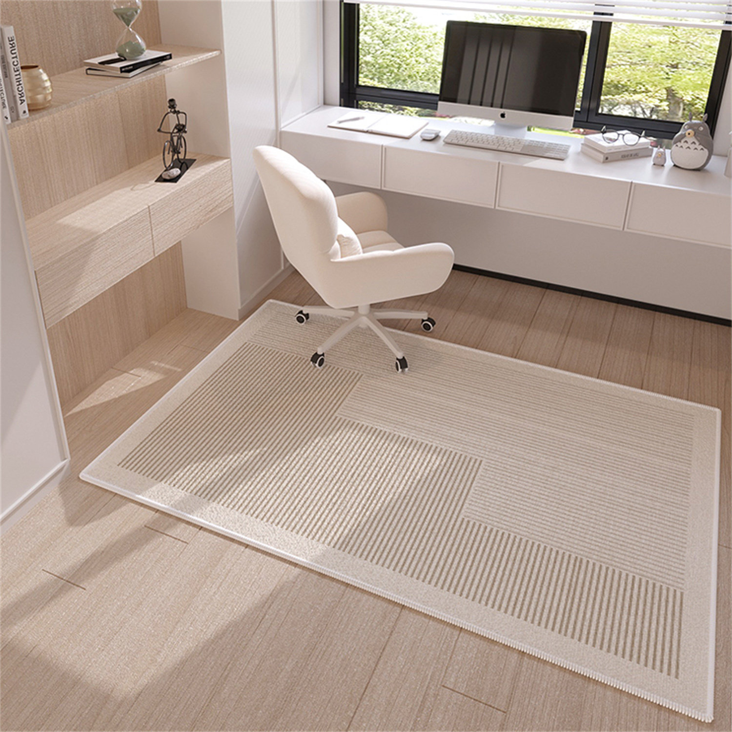 JINXI Study Room Carpet - Desk Chair Mat, High-End Bedroom Wood Floor ...
