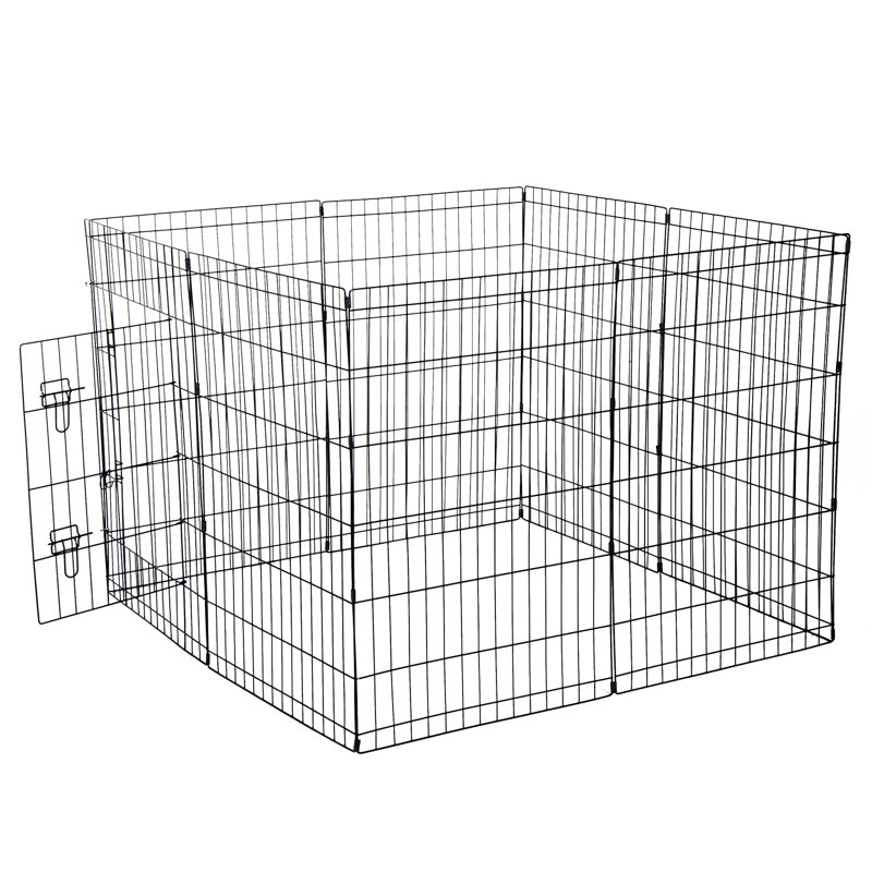 Archie & Oscar Chalk 61cm 8 Panel Indoor/Outdoor Metal Pet Pen ...