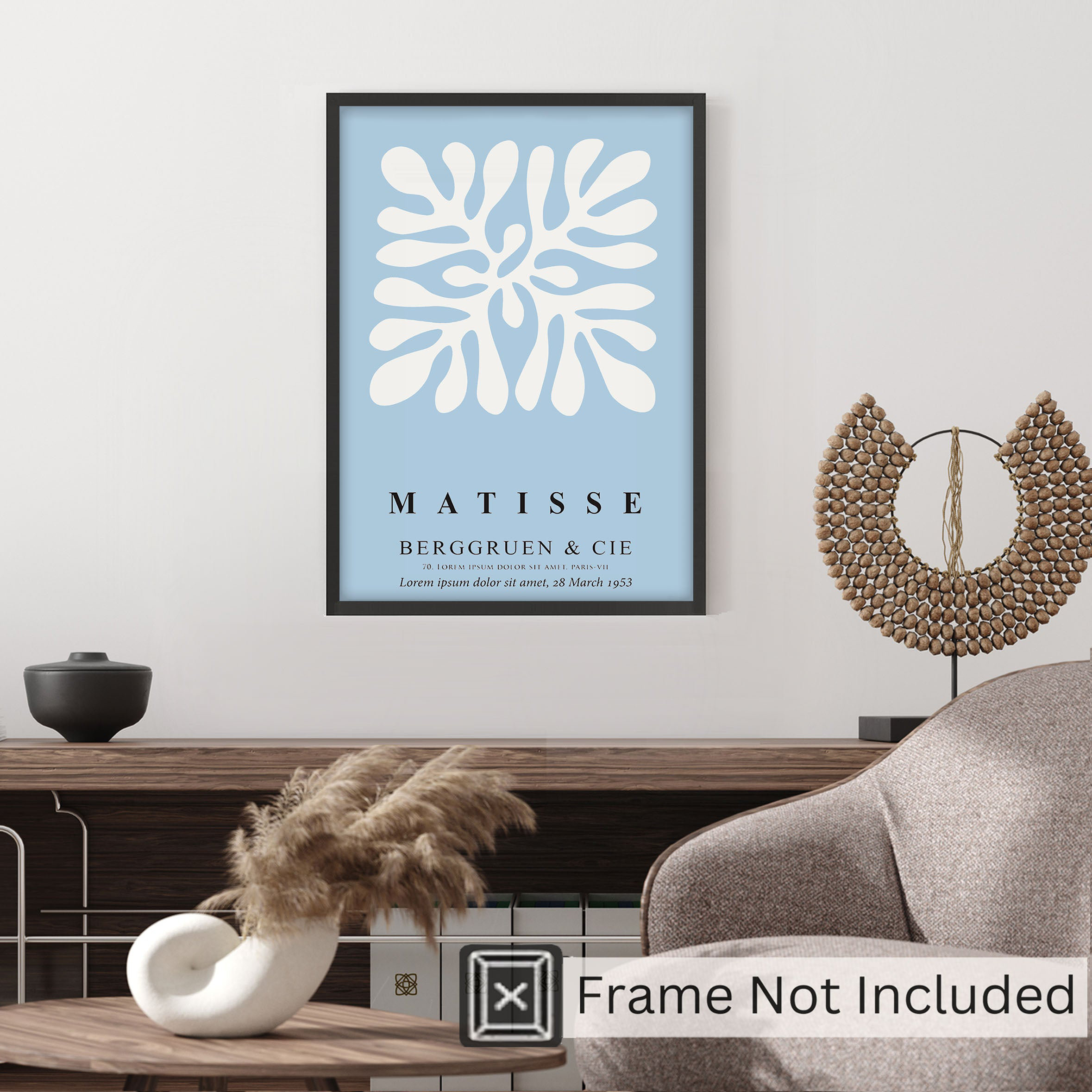 Vault W Artwork Abstract Henri Matisse Light Blue Abstract Shape ...