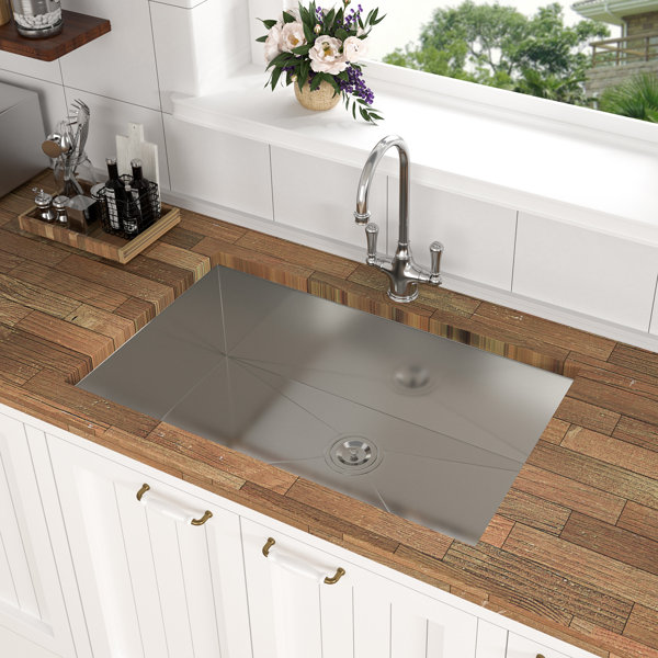 Tryimagine 33 Inch Undermount Sink - 33"X19"X9" Undermount Stainless ...