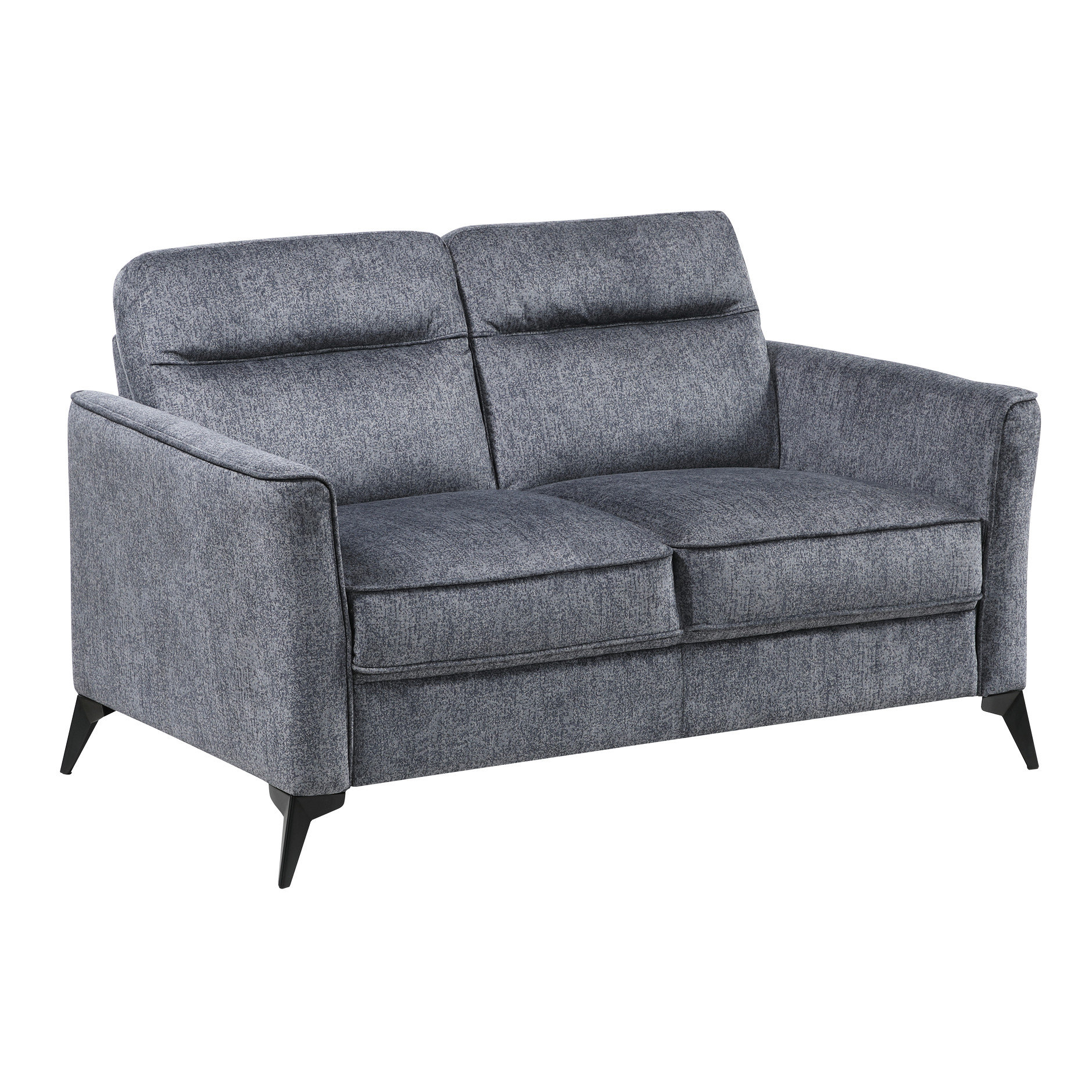 Mercer41 Contemporary Living Room With Dark Gray Upholstery, Foam ...