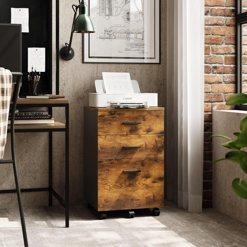 17 Stories Kopelan 3-Drawer Mobile Vertical Filing Cabinet & Reviews ...