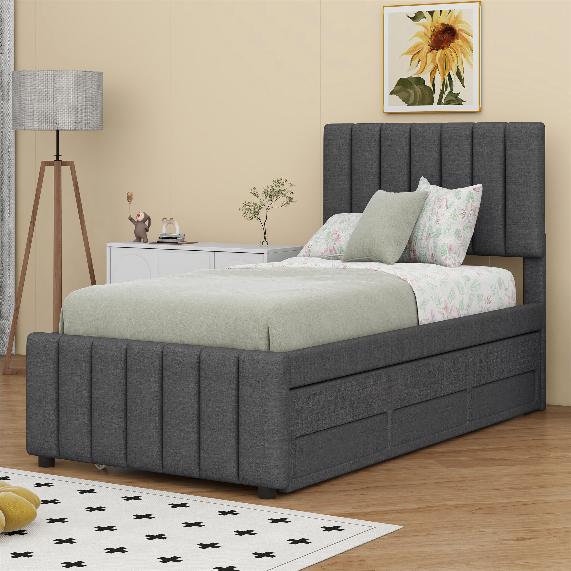 Latitude Run® Suoma Upholstered Panel Storage Bed | Wayfair