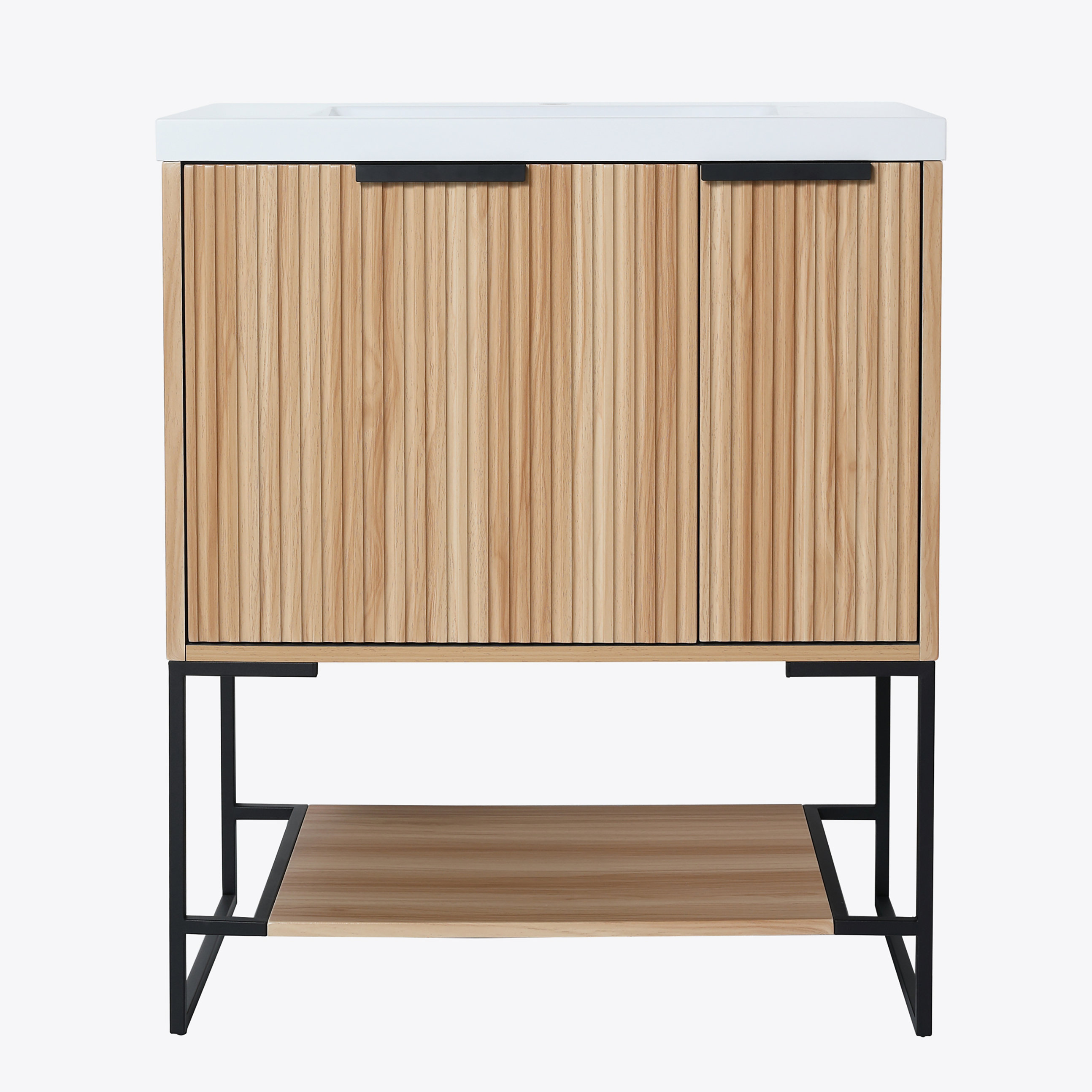 Latitude Run® 30 Inch Freestanding Bathroom Vanity With Resin Basin ...