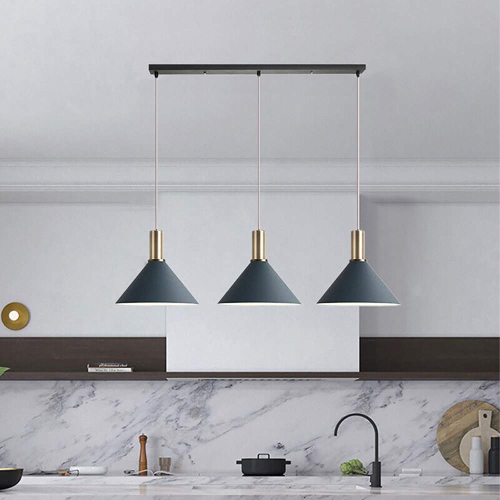 17 Stories Raquan 3 - Light Kitchen Island Bell Pendant & Reviews ...