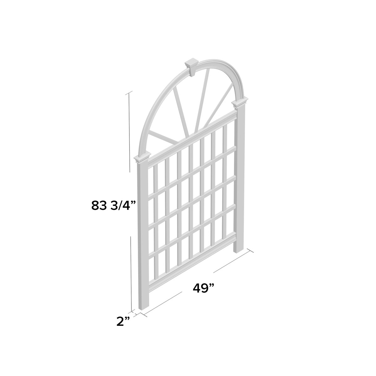 Charlton Home® Kerrimore Vinyl Arched Trellis & Reviews | Wayfair