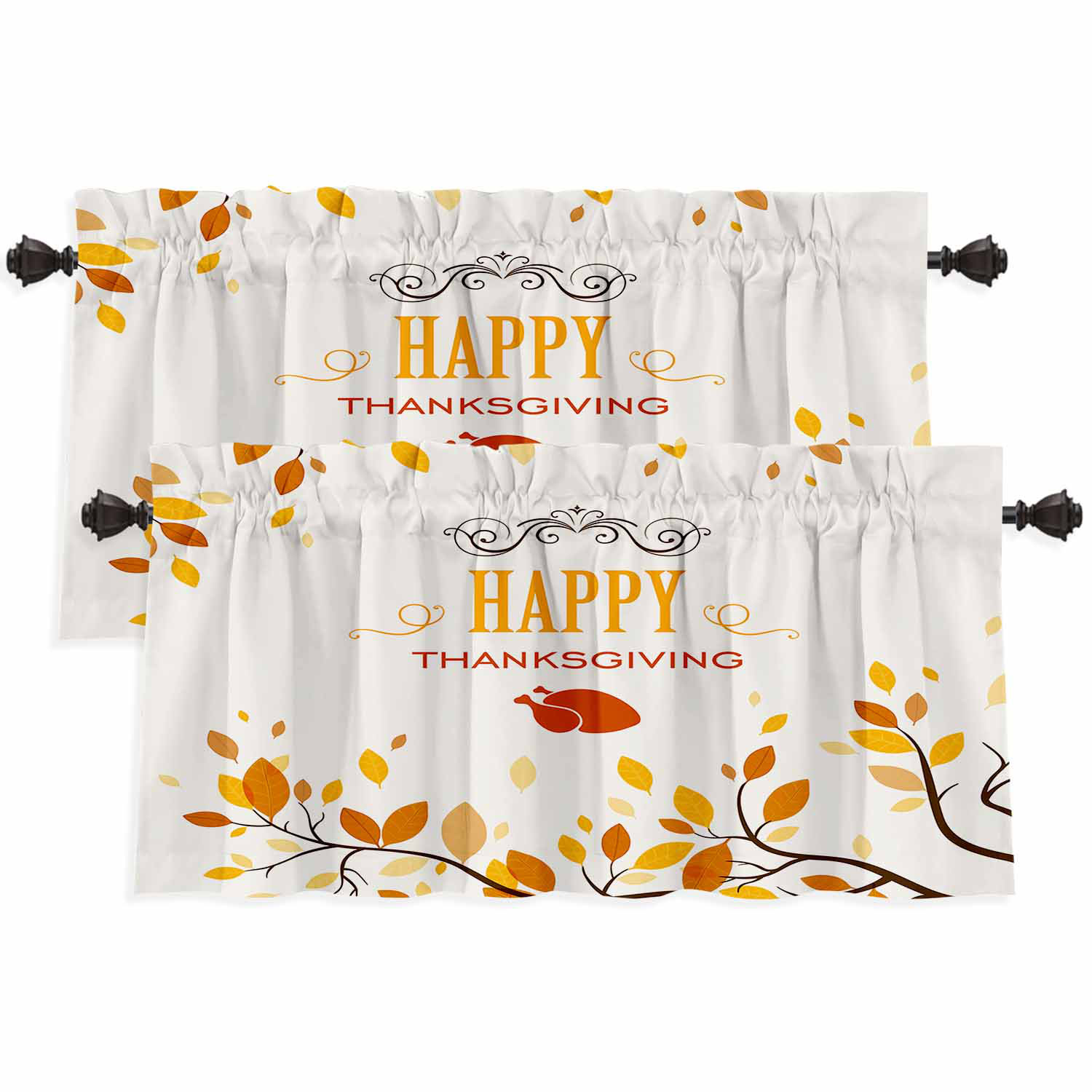 Ophelia & Co. Orange 52"W Thanksgiving Autumn Happy November Window ...