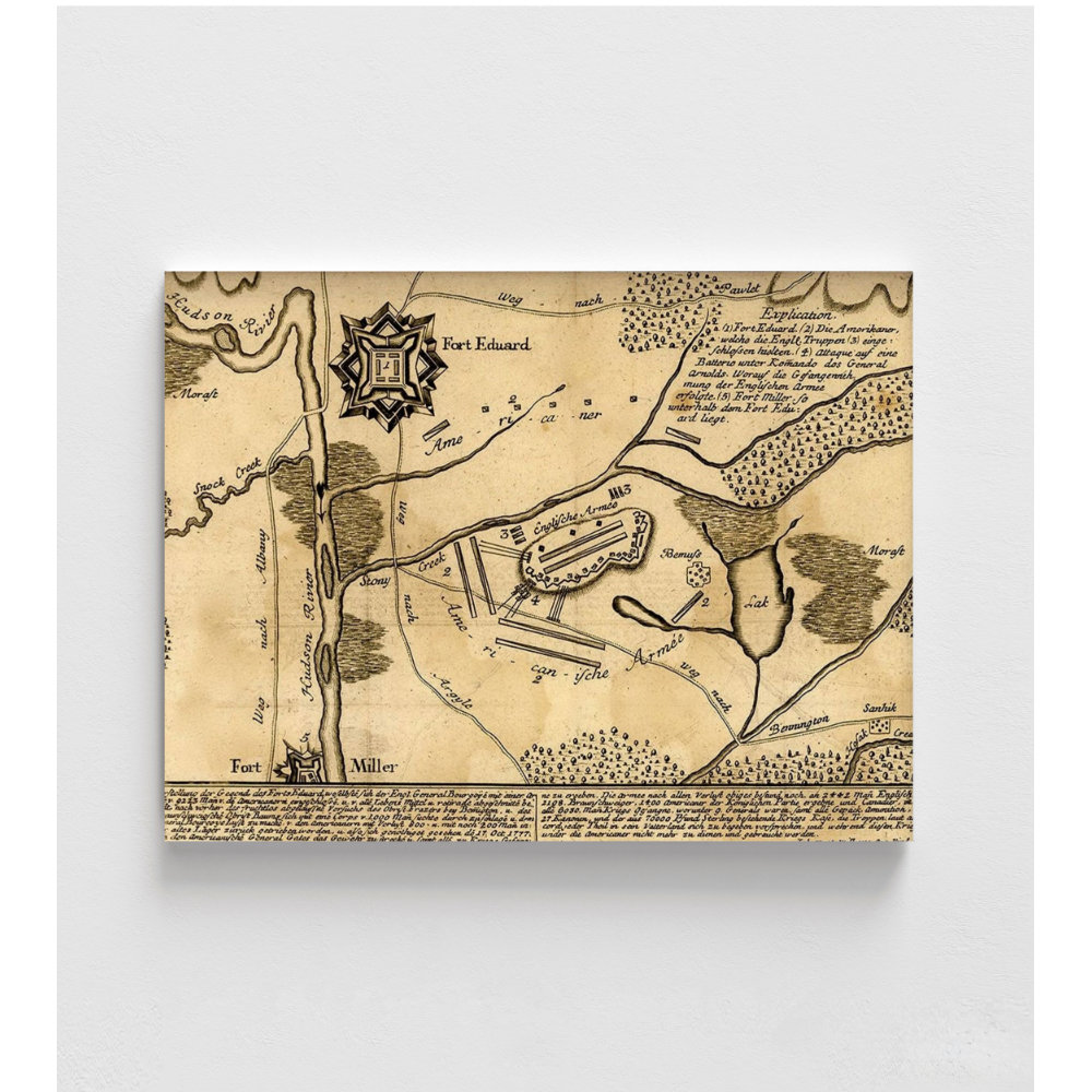 WeFrameArt Battle Of Fort Eduard Print, Old Battlefield House Decor ...