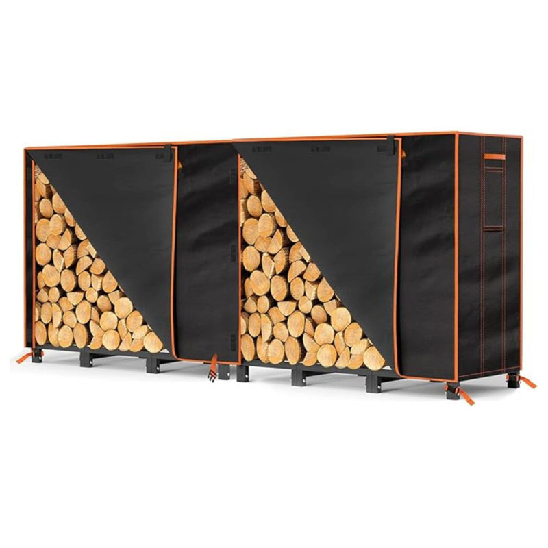 Freeport Park® Kaneshiro 8ft Heavy-duty Waterproof Firewood Rack Cover ...