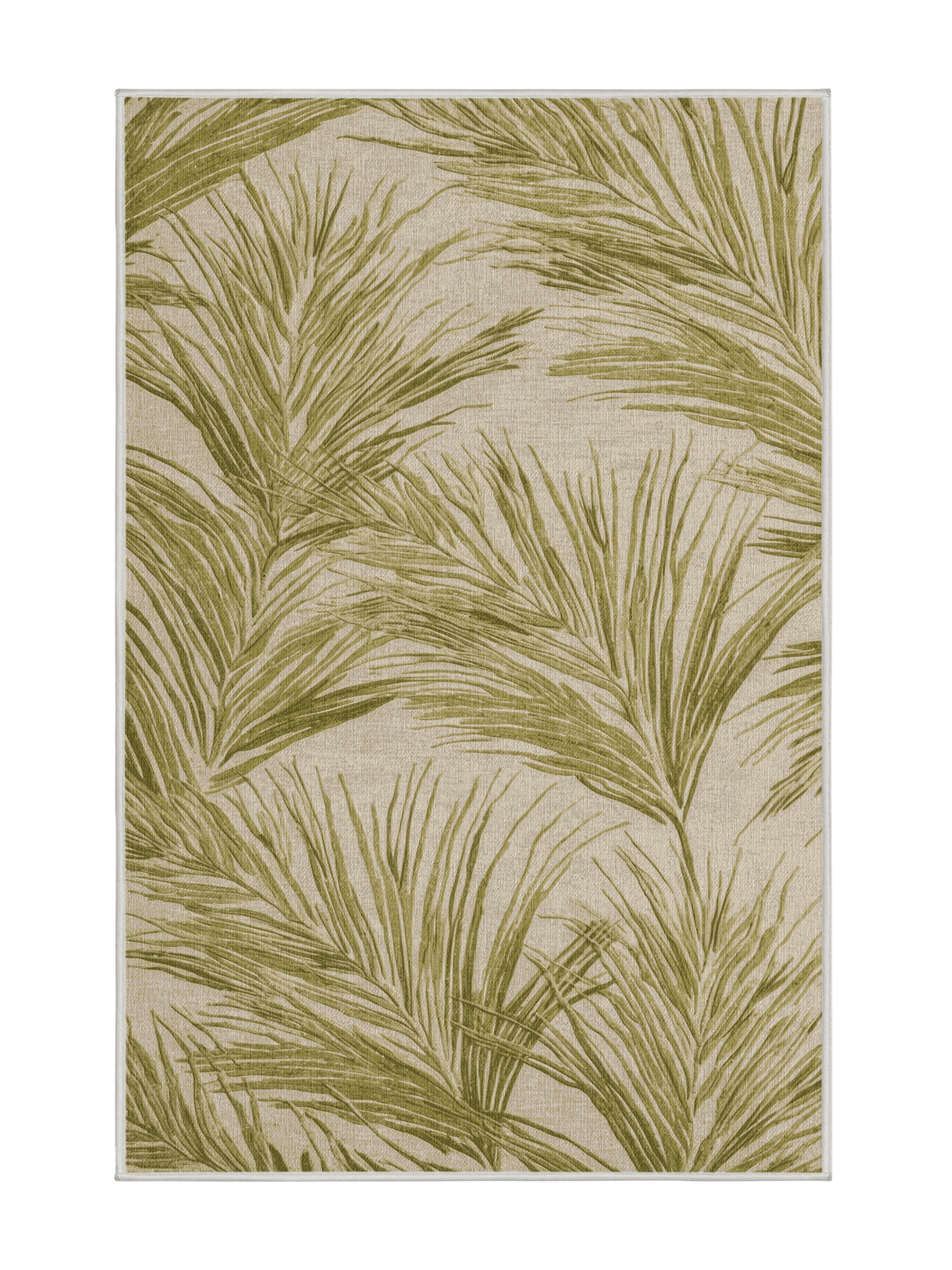 Hokku Designs Machine Washable Abstract Beige Area Rug | Wayfair