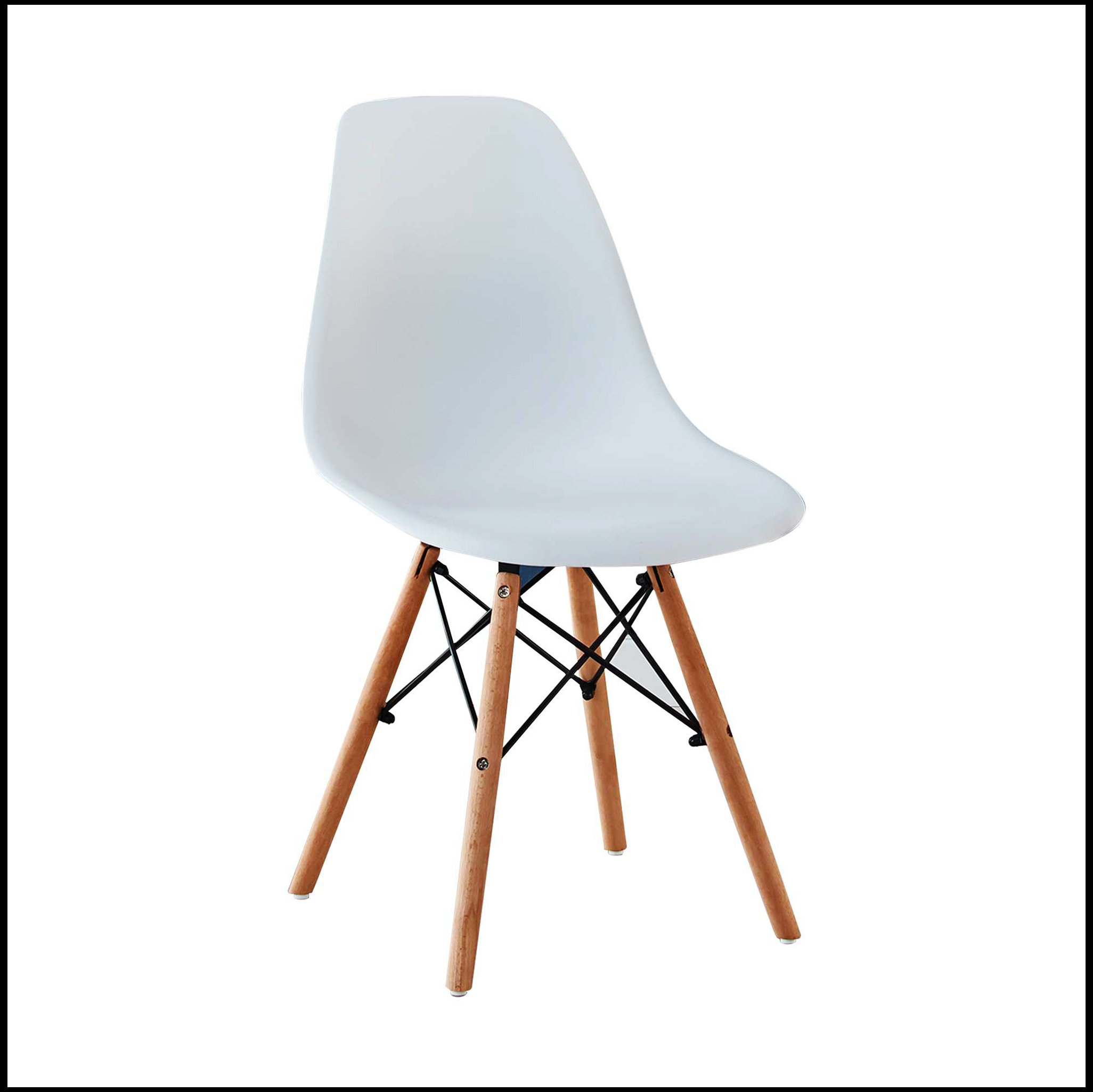 George Oliver chair,set of 4,KD leg PP seat,wood leg Solid foundation ...