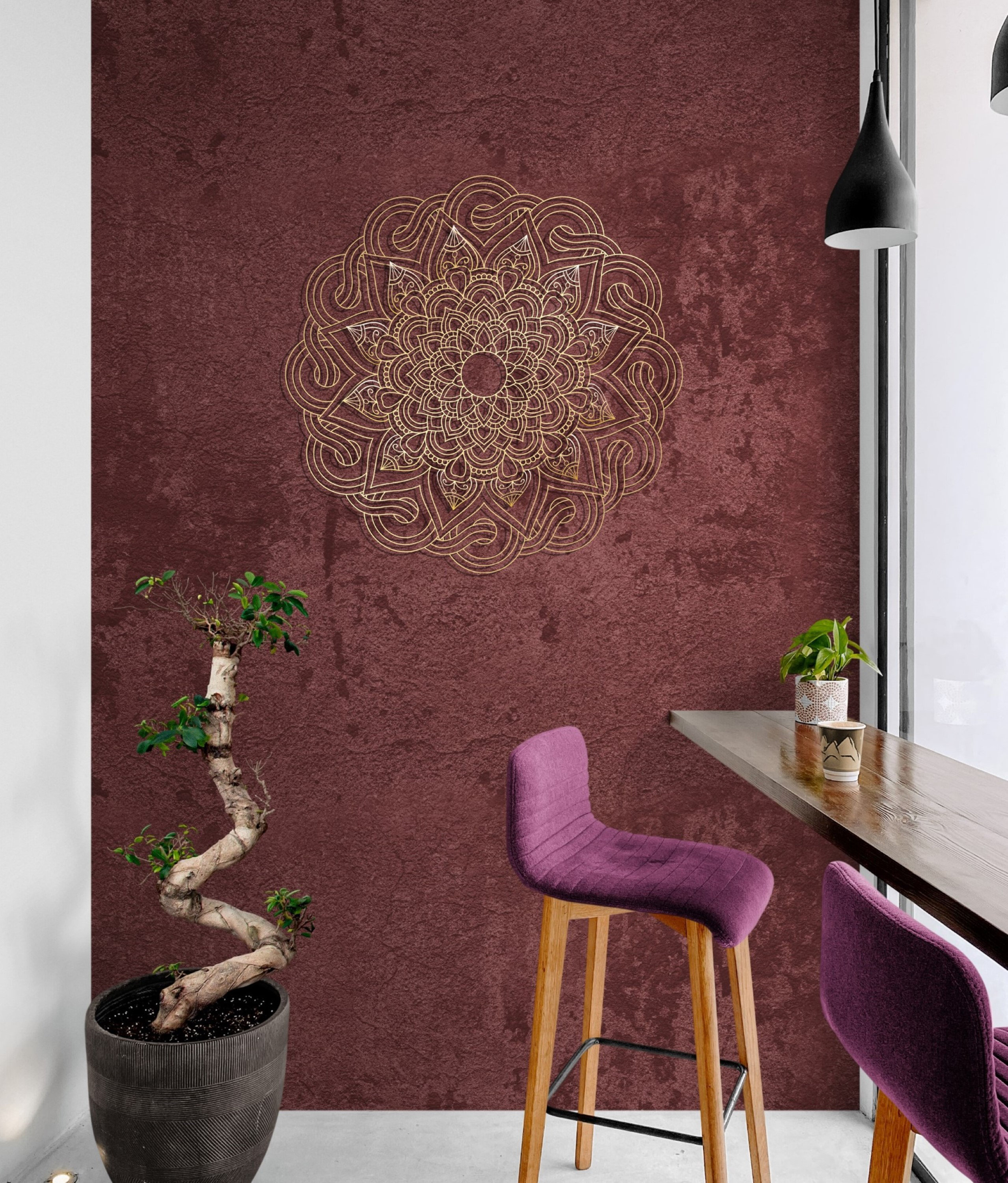 Bungalow Rose Metal Mandala Abstract Wall Hanging Décor, Creative ...