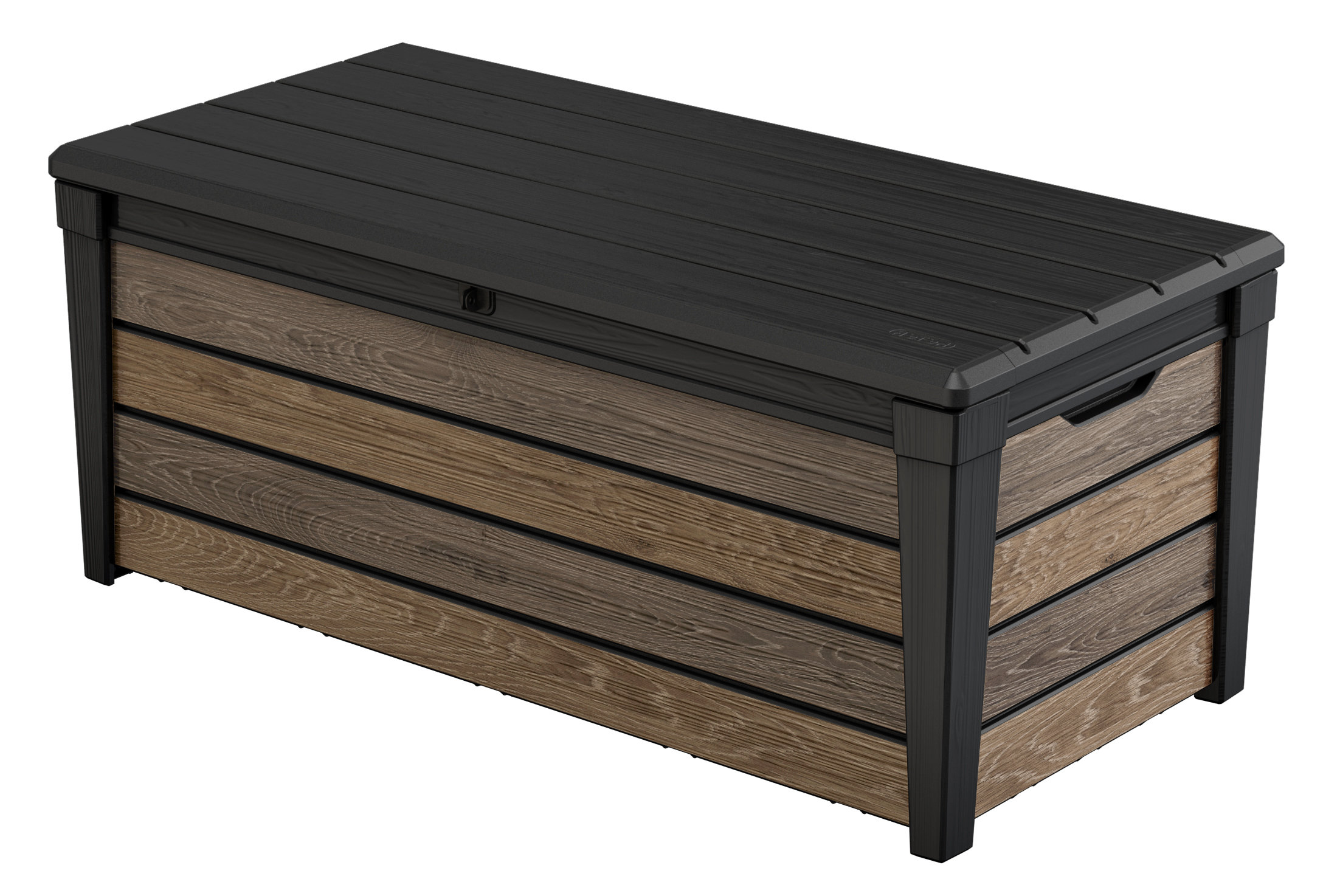 Keter Signature Collection Everwood 120 Gallon Durable Resin Outdoor ...