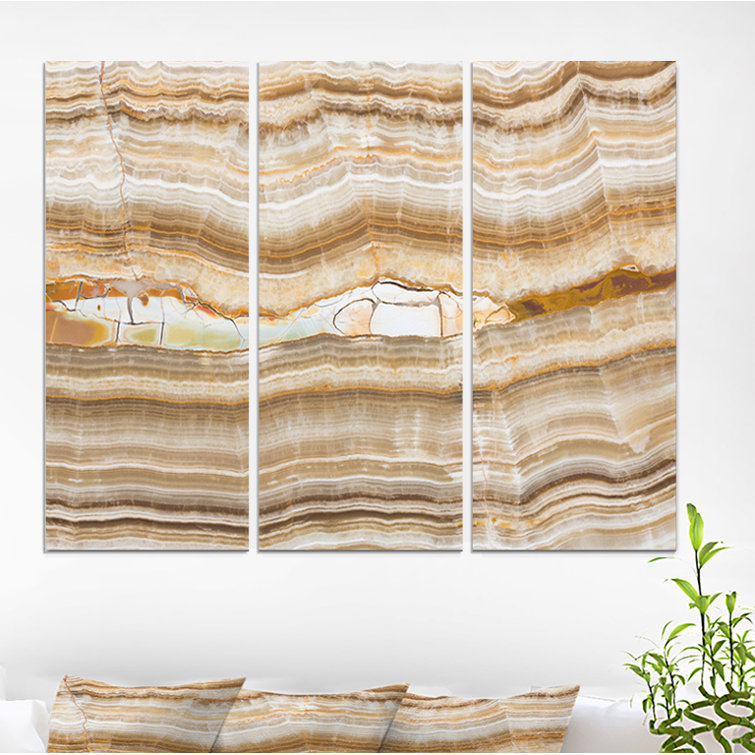 East Urban Home " Onyx Marble Decorative Stone Texture With Abstract ...