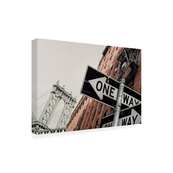 Trademark Art Rikard MartinManhattan Bridge One Way Canvas Art ...