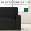 Blue Elephant Modern Loveseat Sofa for Living Room, 220cm Chenille Sofa ...