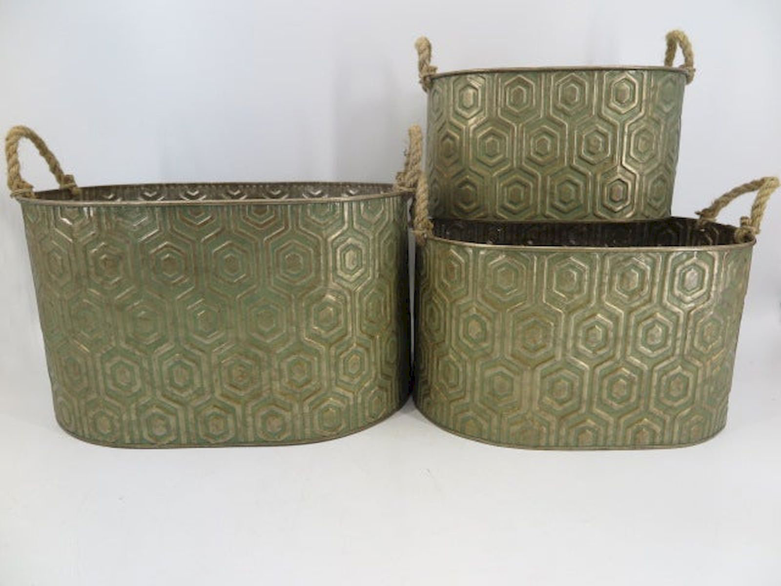 Corrigan Studio® Garofina 3-Piece Metal Cachepot Set | Wayfair