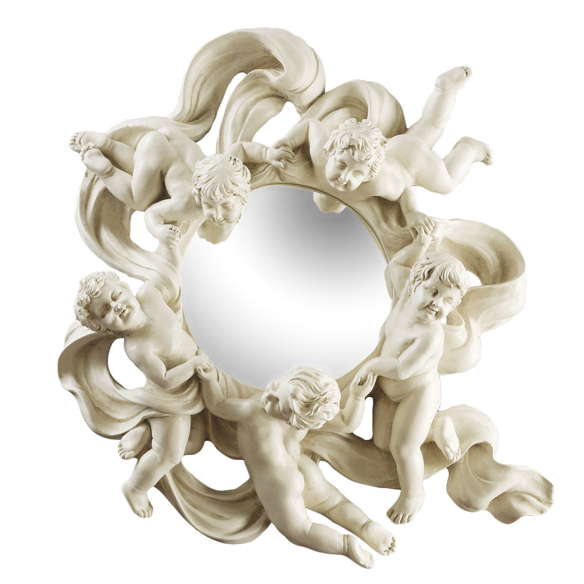 Design Toscano Cherub's Playful Dance Petite Wall Mirror & Reviews ...
