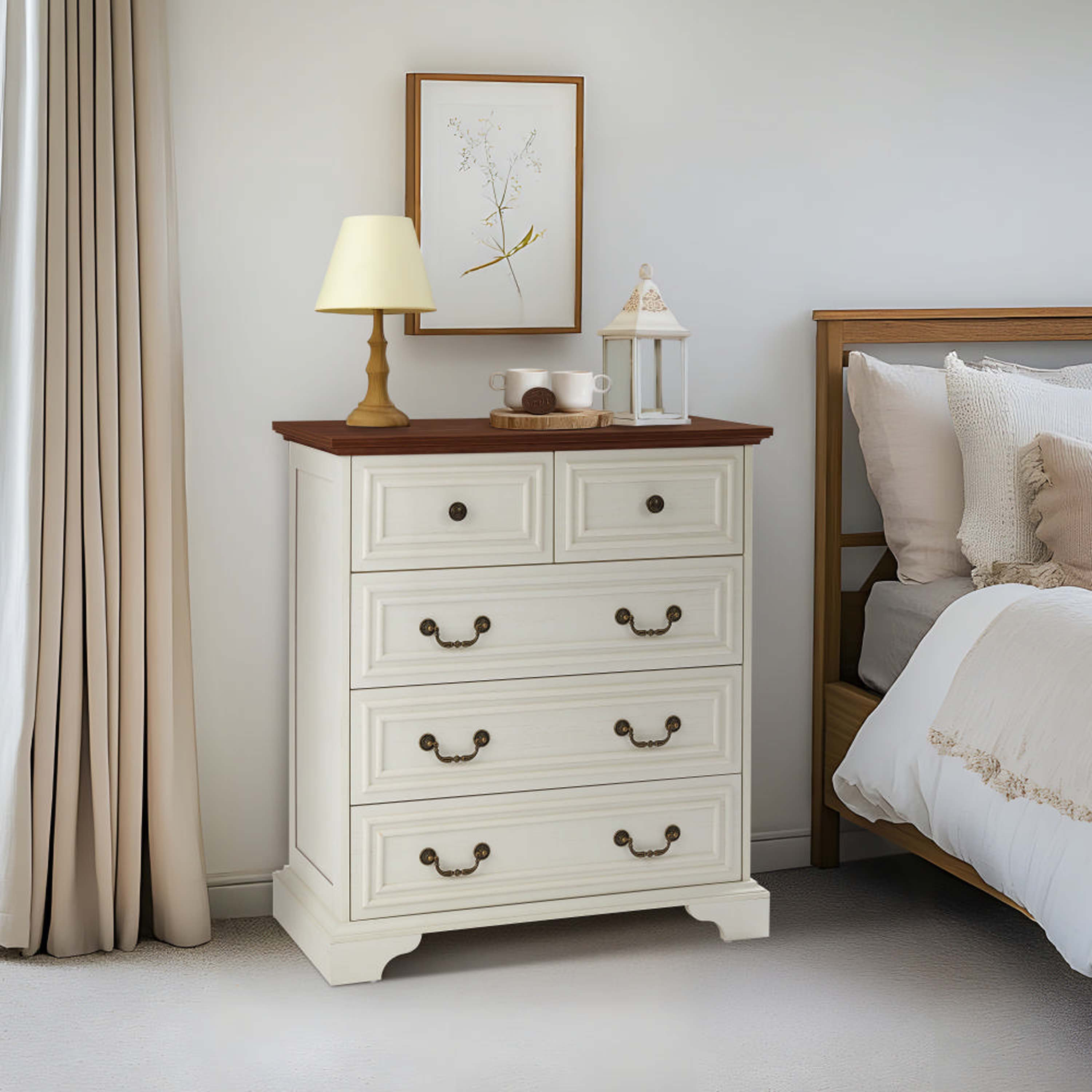 August Grove® Modern 5-Drawer Dresser for Bedroom - Ample Storage Wide ...
