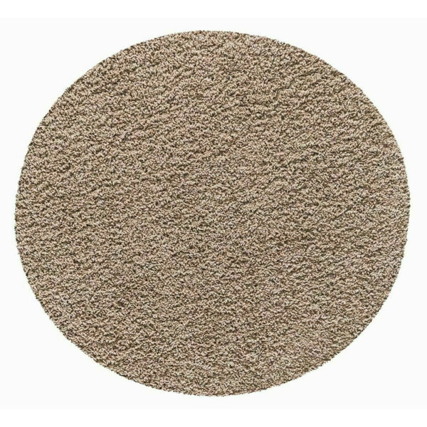 17 Stories Jaamal Solid Colour Machine Woven Round 120 Cm Biege Area ...