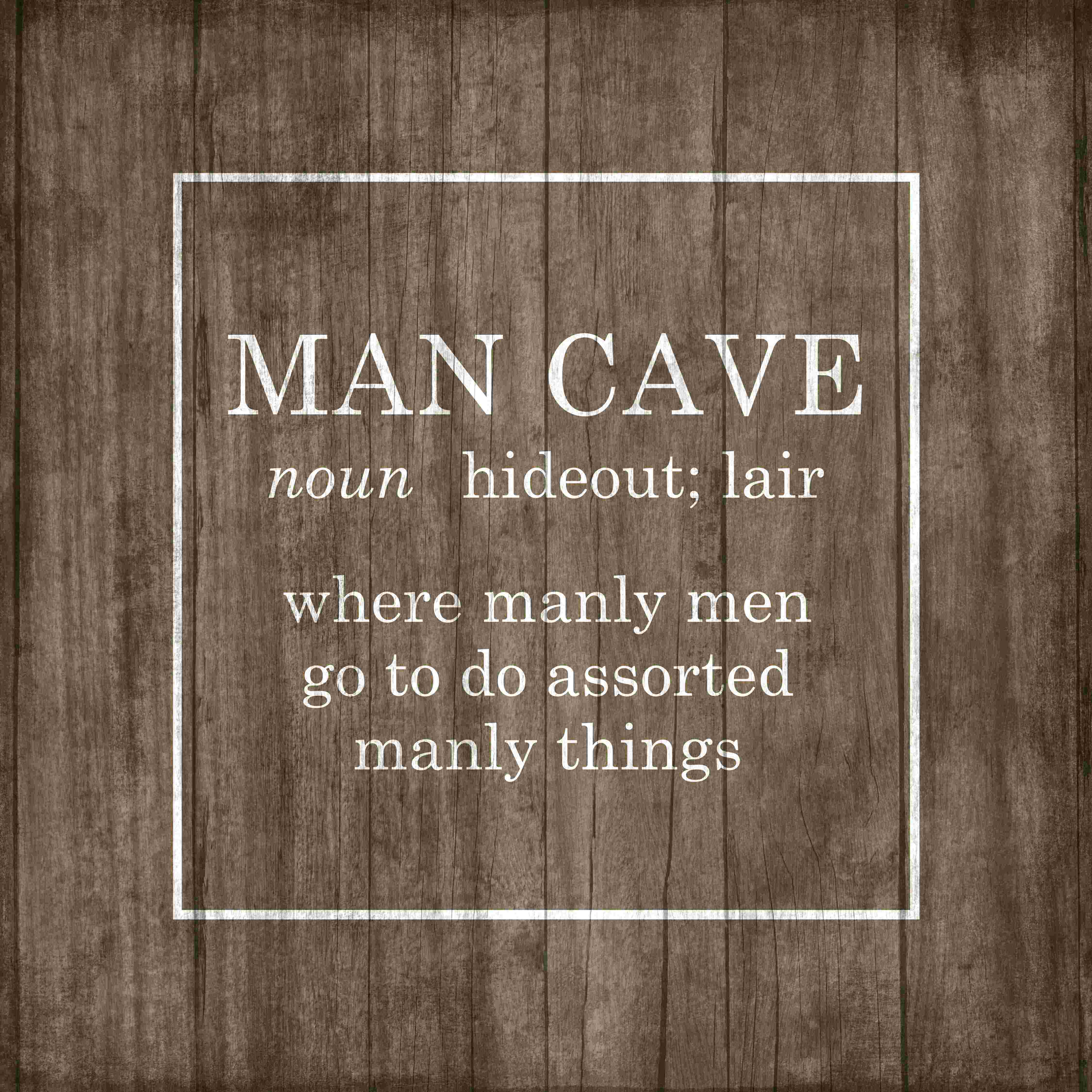 Trinx Man Cave Definition 2 Wrapped Canvas Print | Wayfair