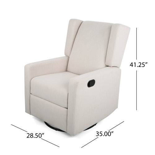 Latitude Run® Bines Upholstered Swivel Recliner & Reviews | Wayfair
