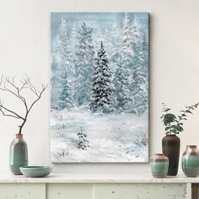 winter pine trees wall art