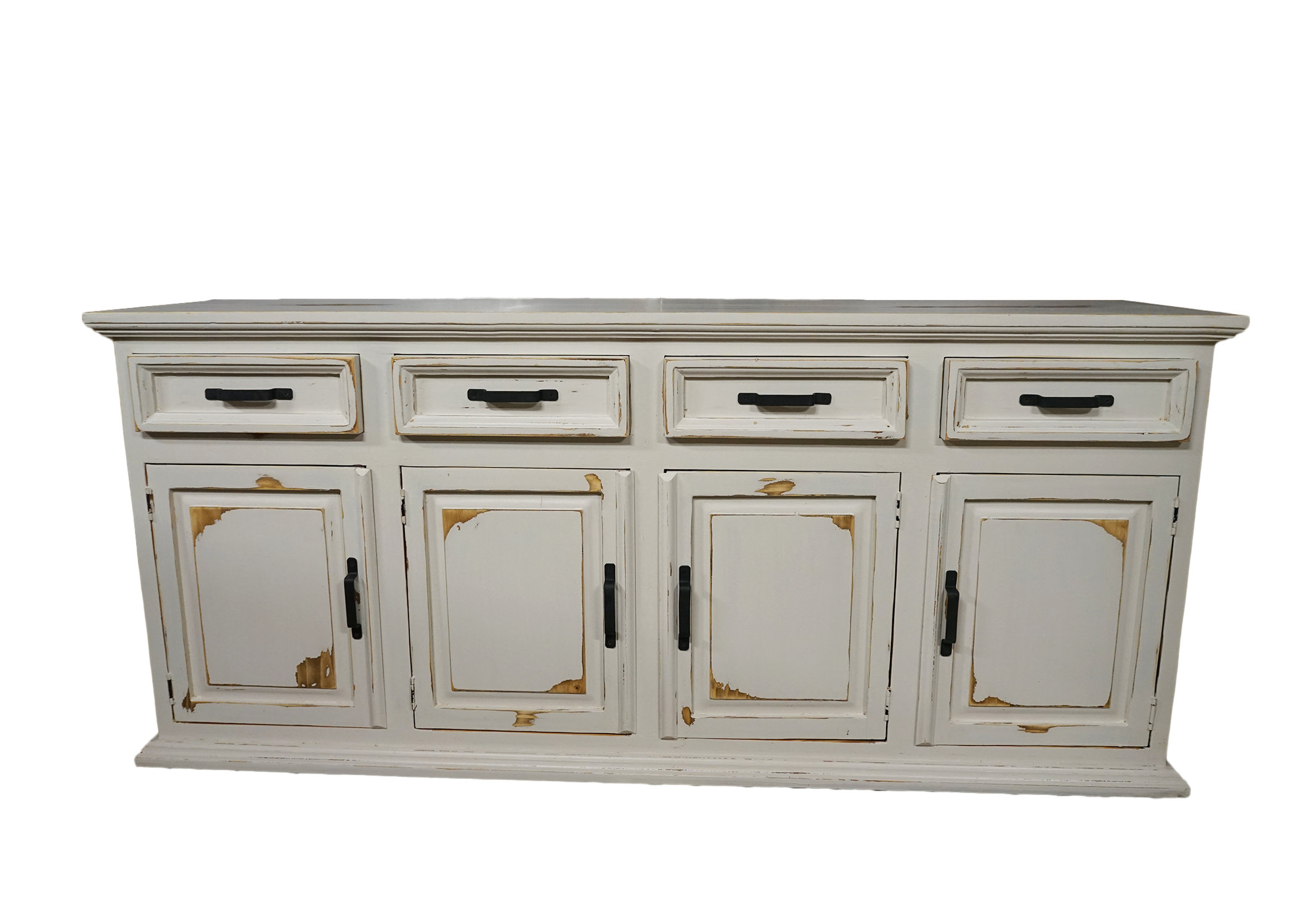 One Allium Way® Rustic Sierra 77.5" Solid Wood Sideboard Buffet | Wayfair