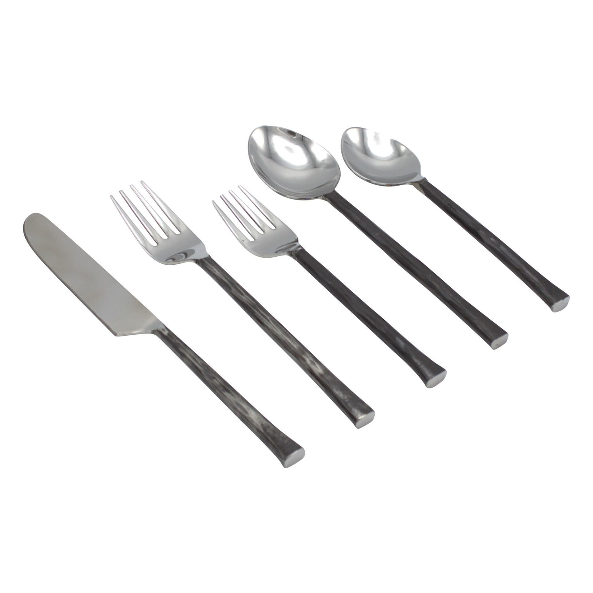 Elyon Tableware Lavista Hand-Forged Stainless Steel Flatware Set ...