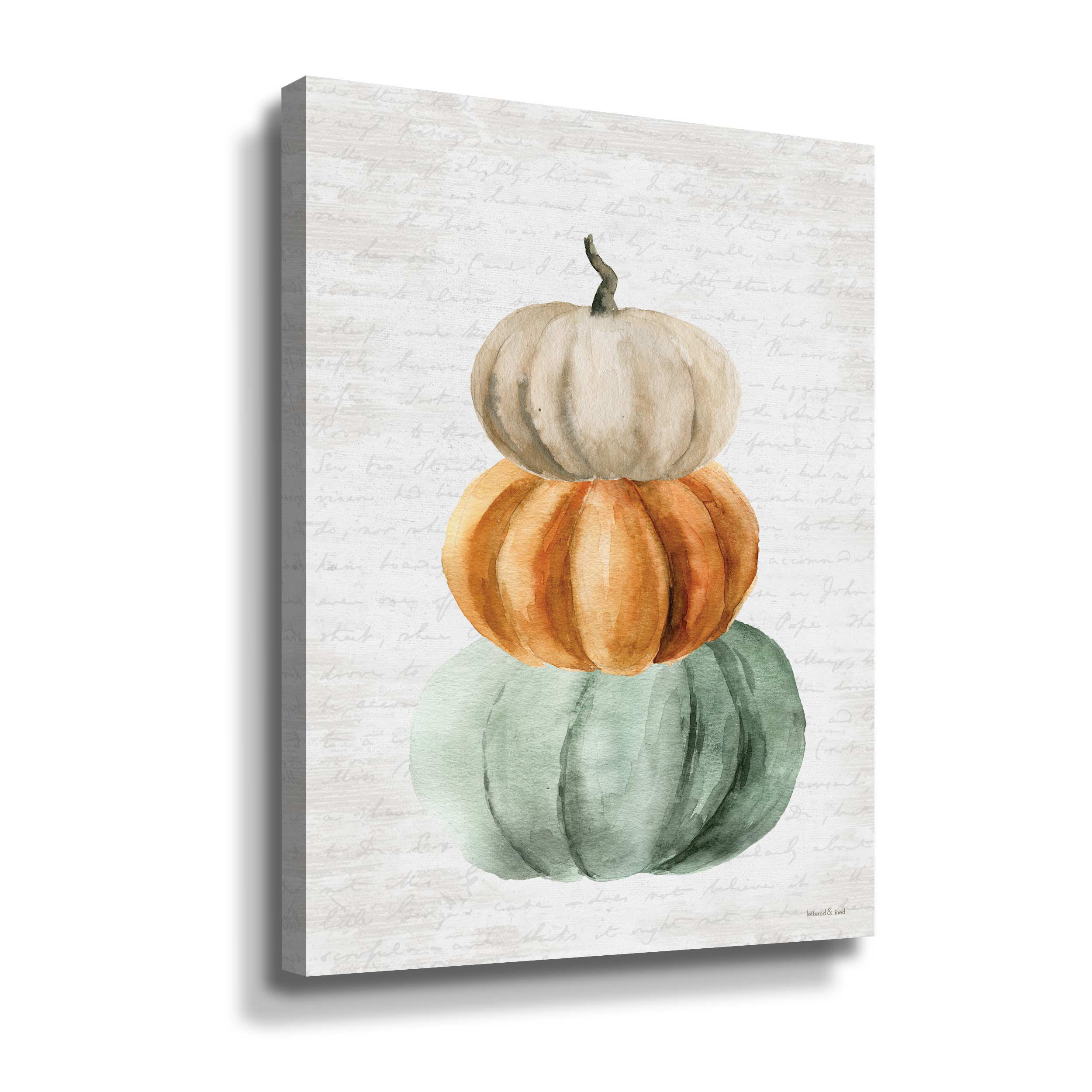August Grove® Pumpkin Stack - Painting on Canvas | Wayfair