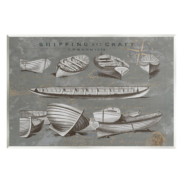 Stupell Industries " Various Boats Watercraft Vessels " by Oliver ...