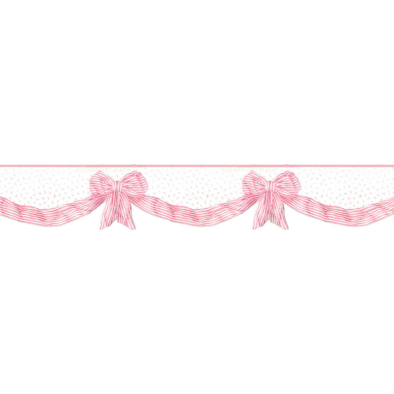 Wildon Home® Azaz Pink Striped Bows | Wayfair