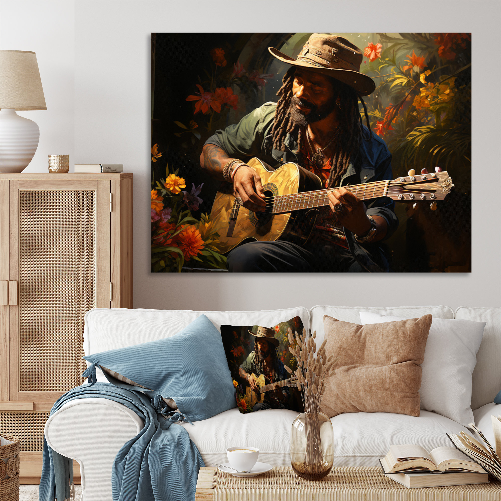 Red Barrel Studio® Music Reggae Vibes I Framed On Canvas Print | Wayfair