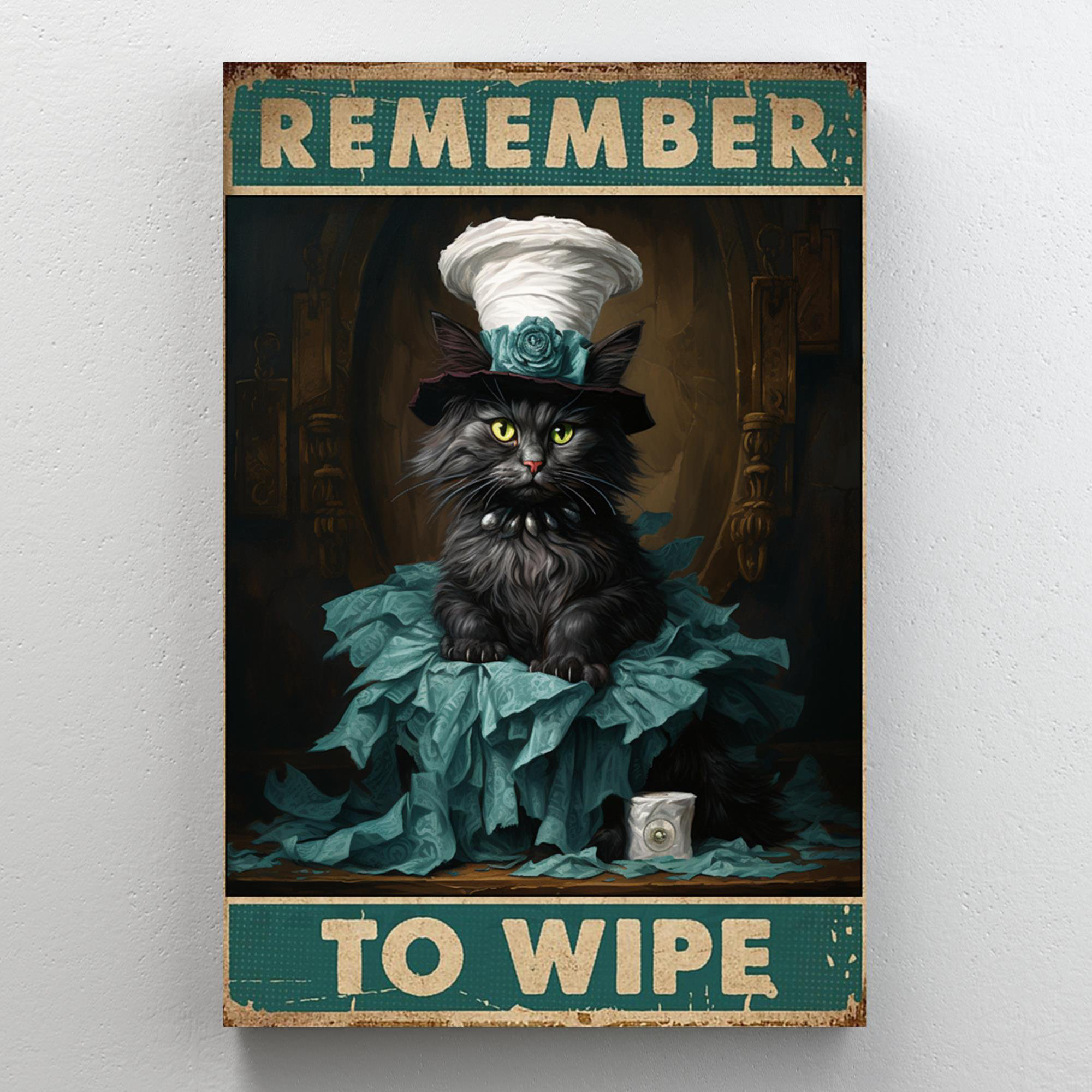 Trinx Black Cat Remember To Wipe 1 | Wayfair