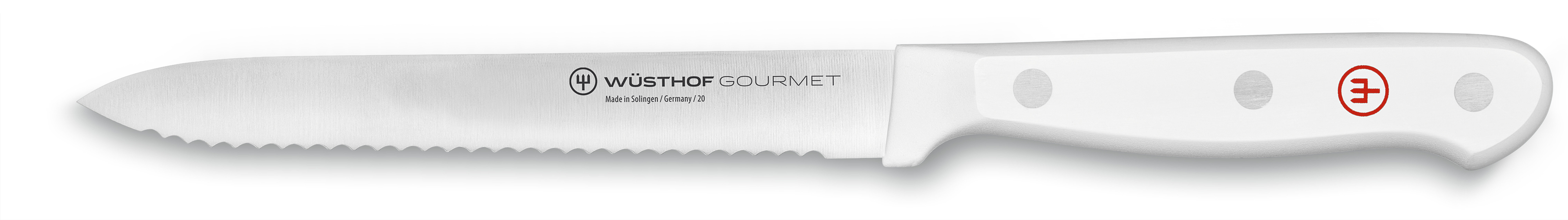 WÜSTHOF Gourmet White 5" Serrated Utility Knife | Wayfair
