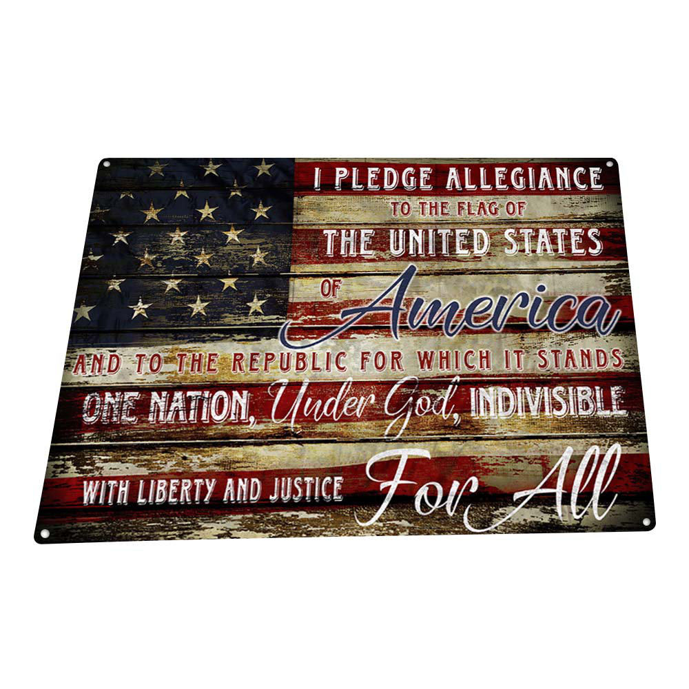 Trinx Pledge Of Allegiance Flag On Metal Print - Wayfair Canada