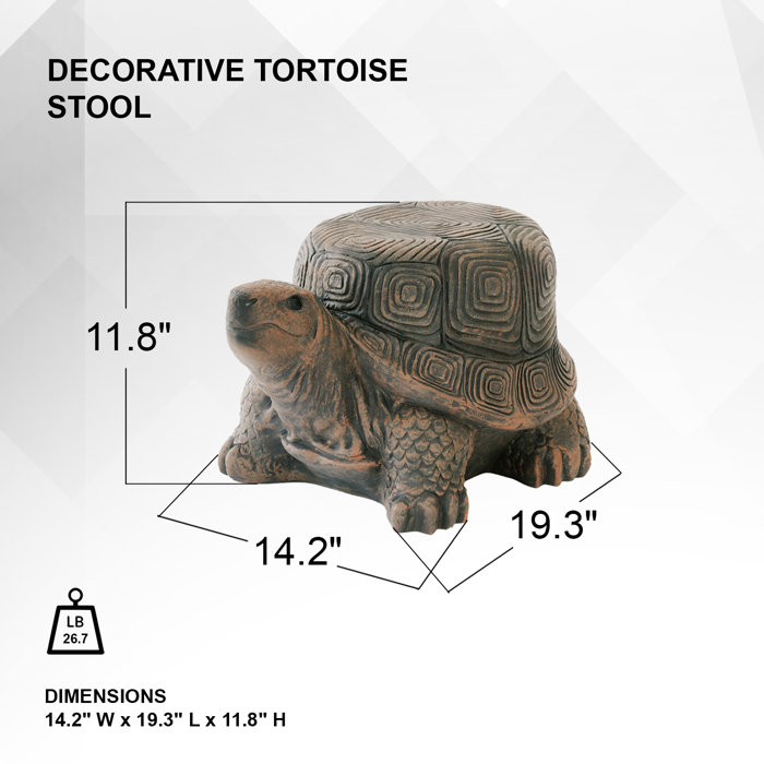 Bayou Breeze Yateley Tortoise Animals Magnesium Oxide Garden Statue ...