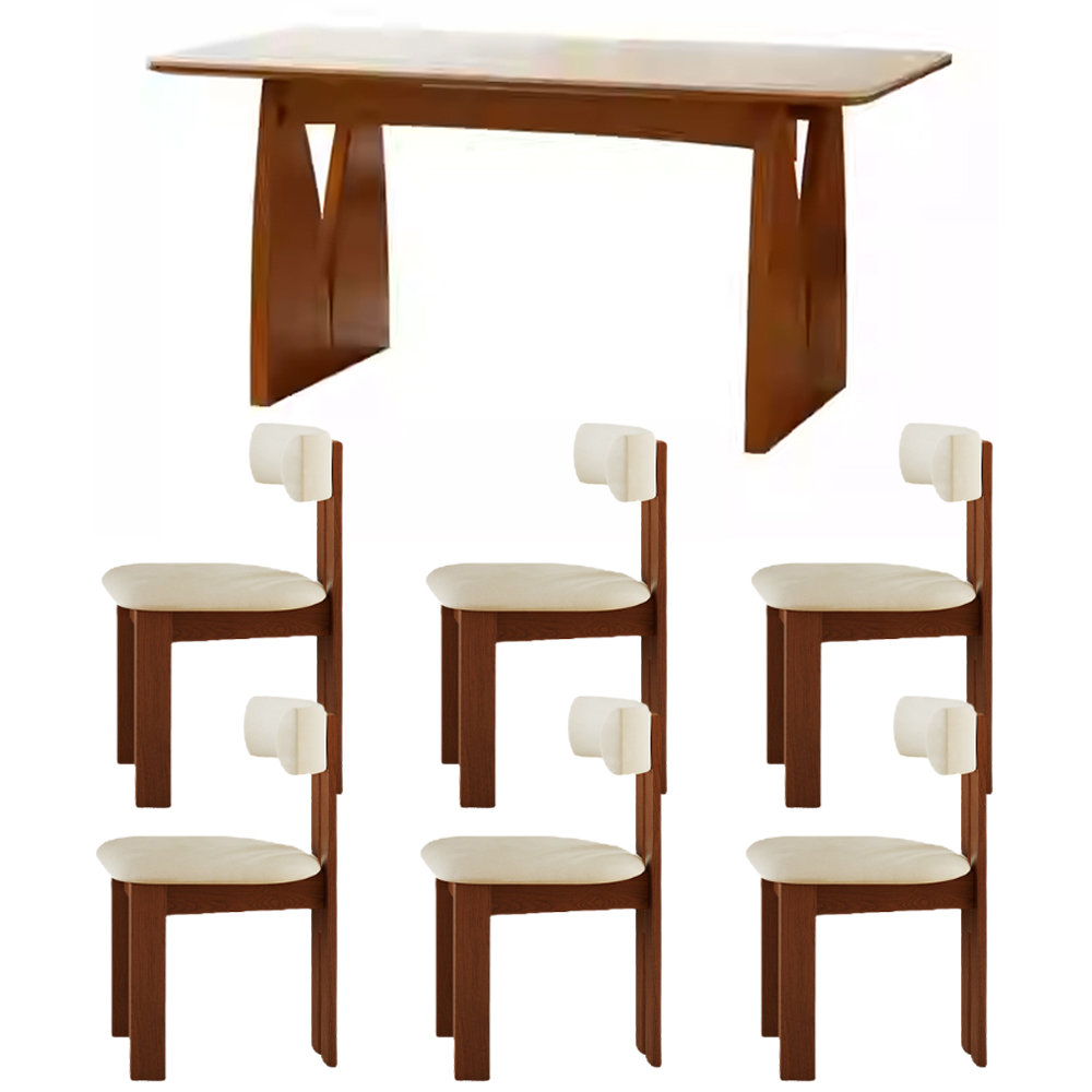 dujinlong home Retro Simple Rectangular Rock Slab Dining Table | Wayfair