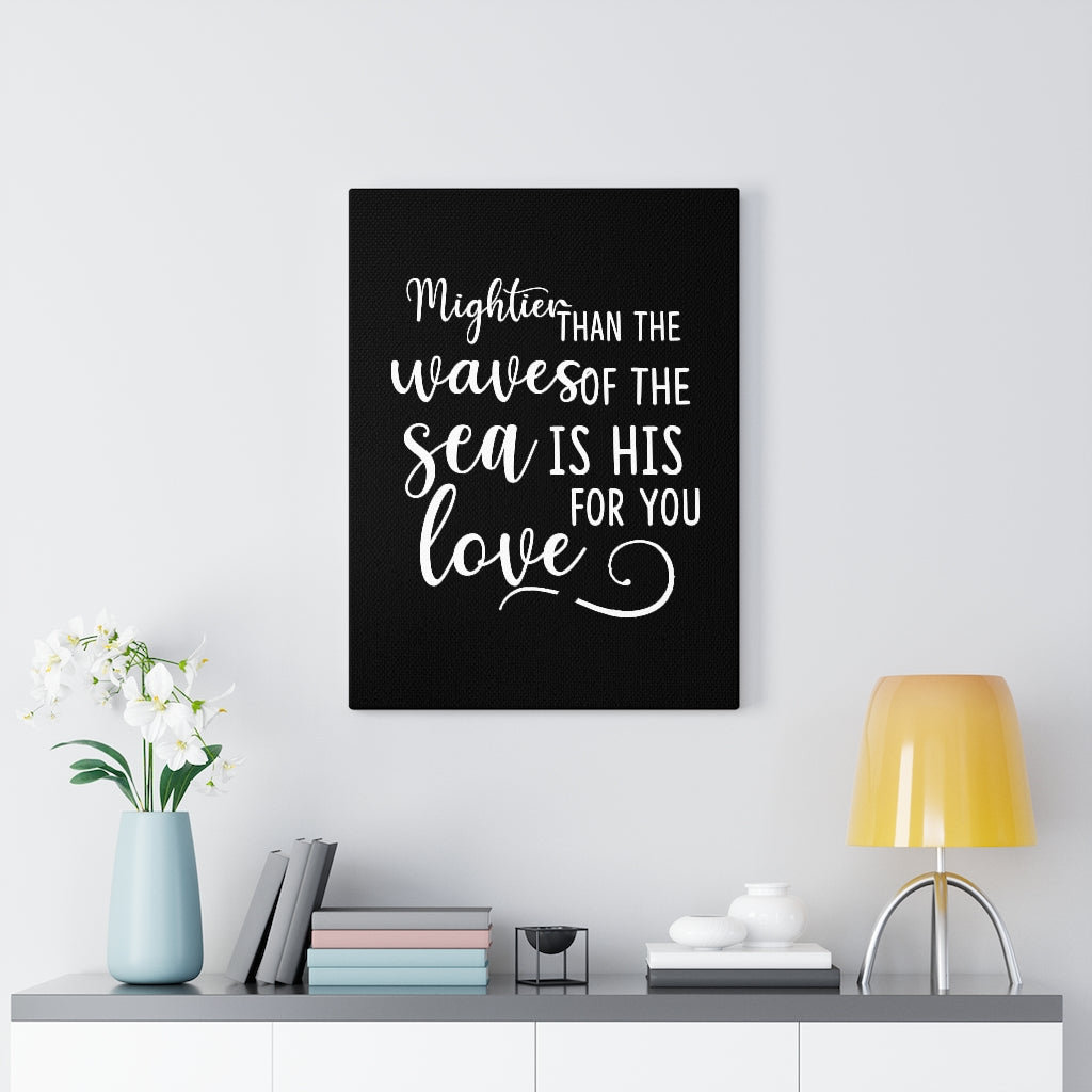 Trinx Mightier Than The Waves of the SeaChristian Wall Art Bible Verse ...