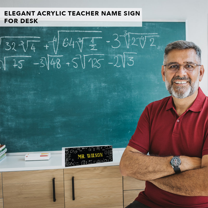 Koyal Wholesale 8 X 2.5 Acrylic Teacher Desk Name Plate - Custom ...
