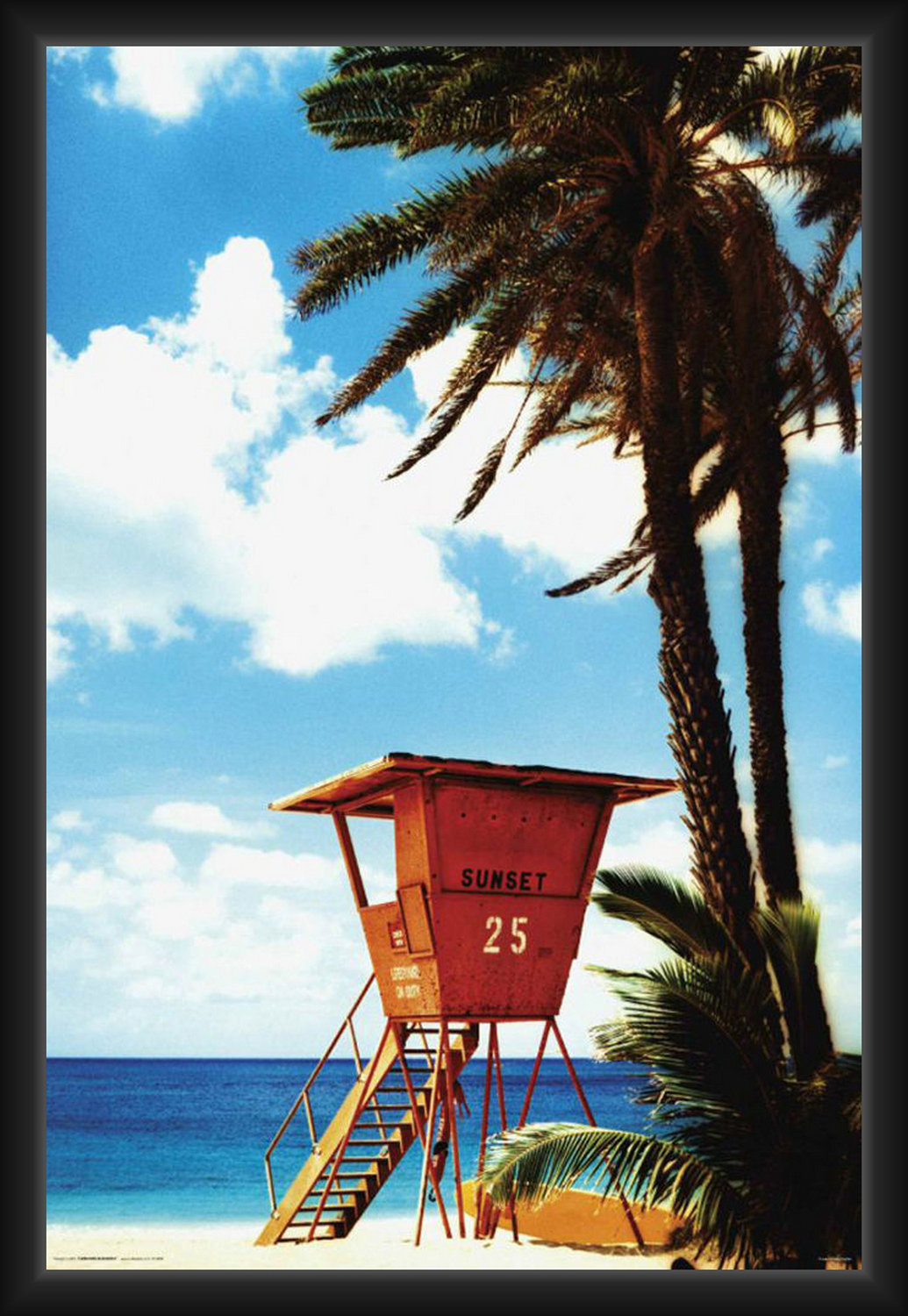 BUY ART FOR LESS Officially Licensed Lifegaurd Hut - Framed Art Poster ...