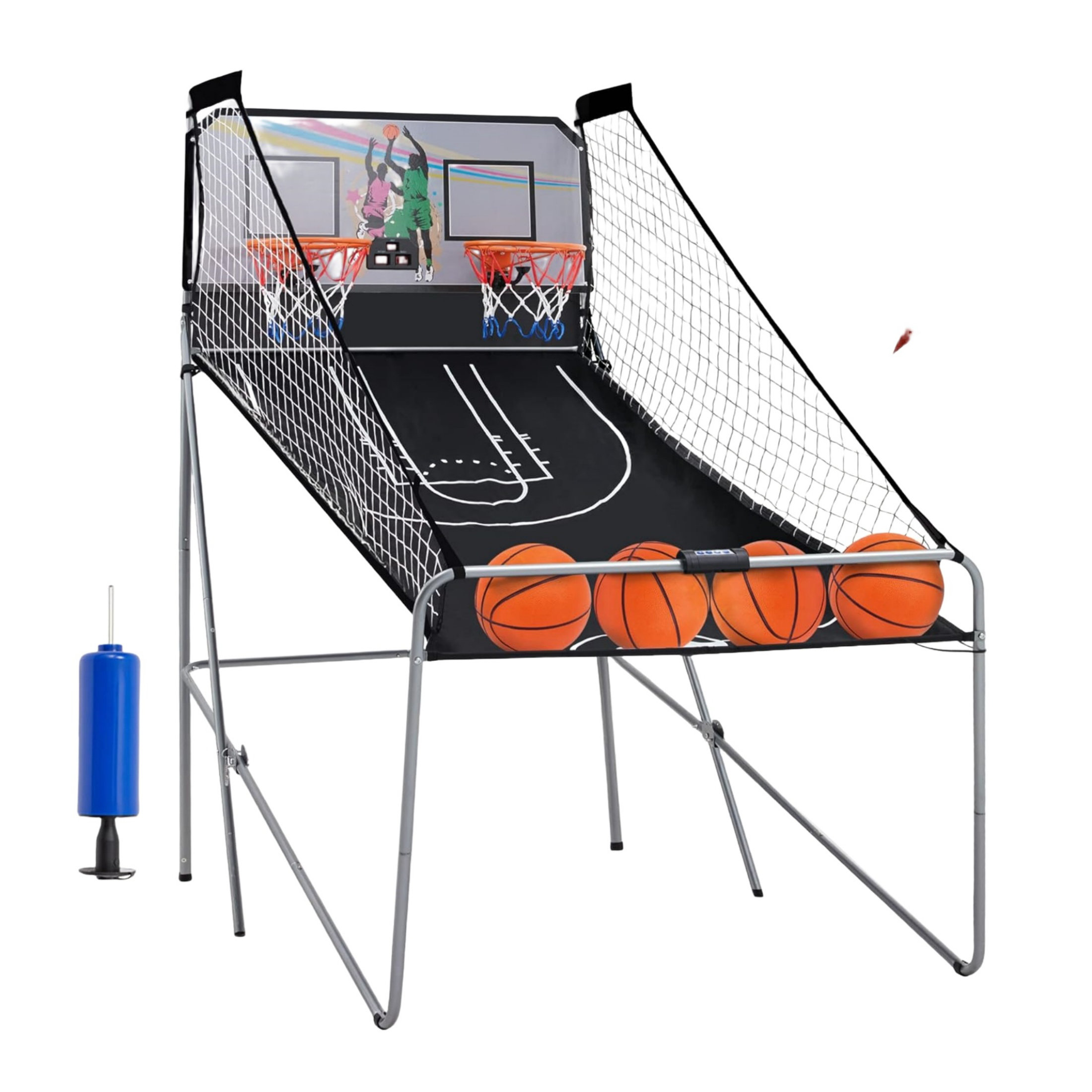 JETEHO Foldable Electronic Dual Basketball Arcade Game, Double Shot ...