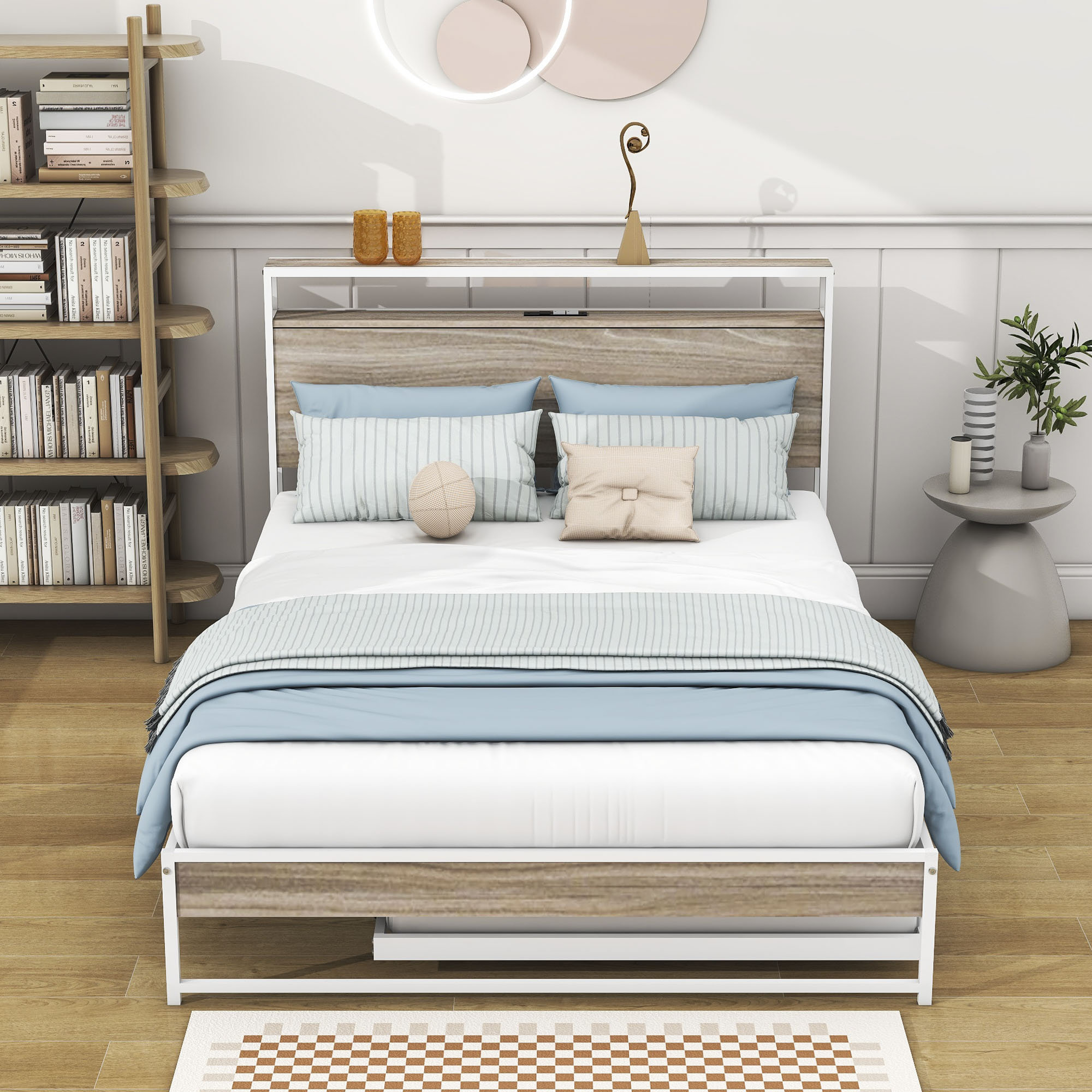 17 Stories Fadson Storage Platform Bed with Trundle | Wayfair