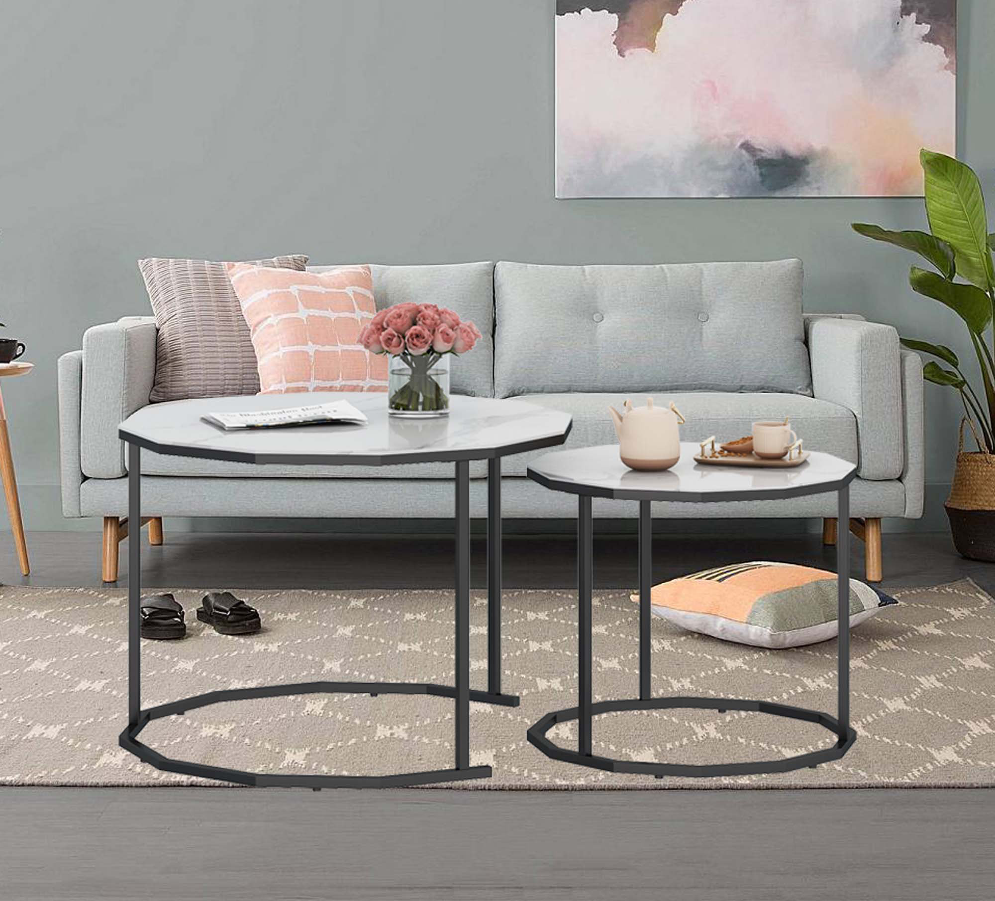 Latitude Run® 25.6 "Coffee Table End Table 12-Gon Shape - Wayfair Canada
