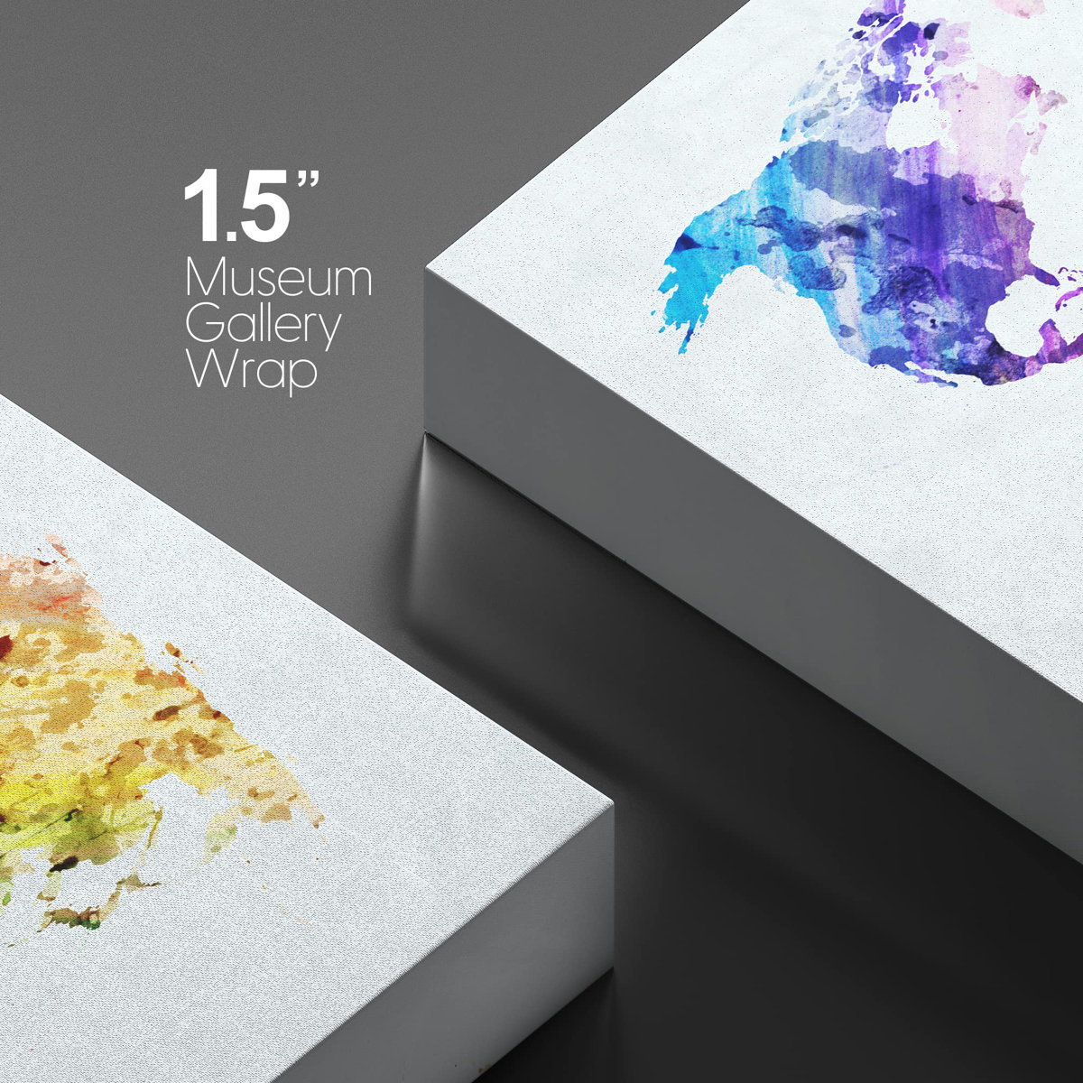 IDEA4WALL World Map Watercolor Style Rainbow Streak | Wayfair