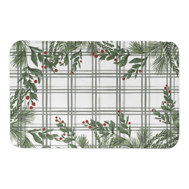 The Holiday Aisle® Jerine Bath Rug with Non-Slip Backing | Wayfair