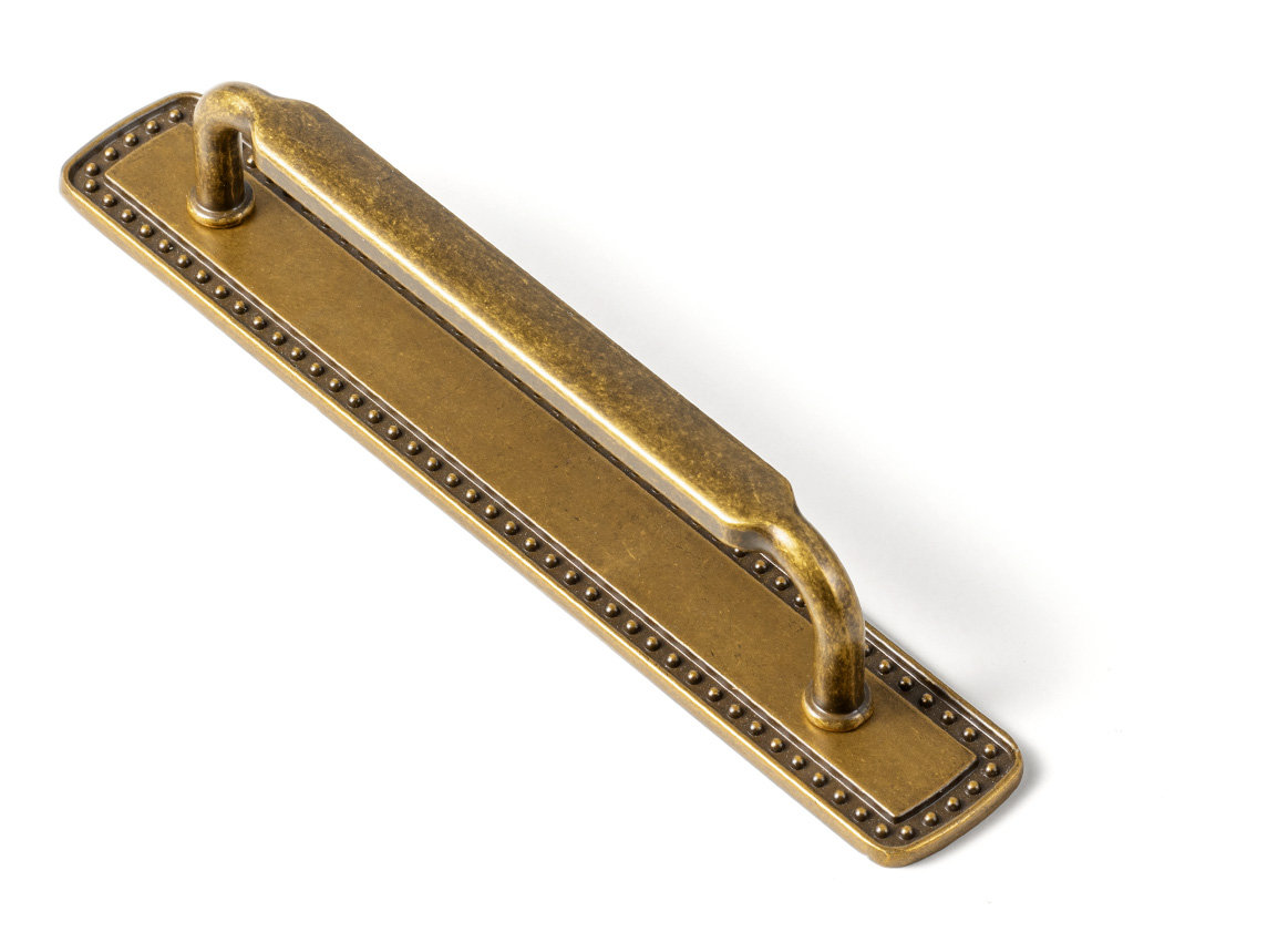 GOO-KI Ornate Studded Edge Backplate Cabinet Pull Handle For Kitchen ...