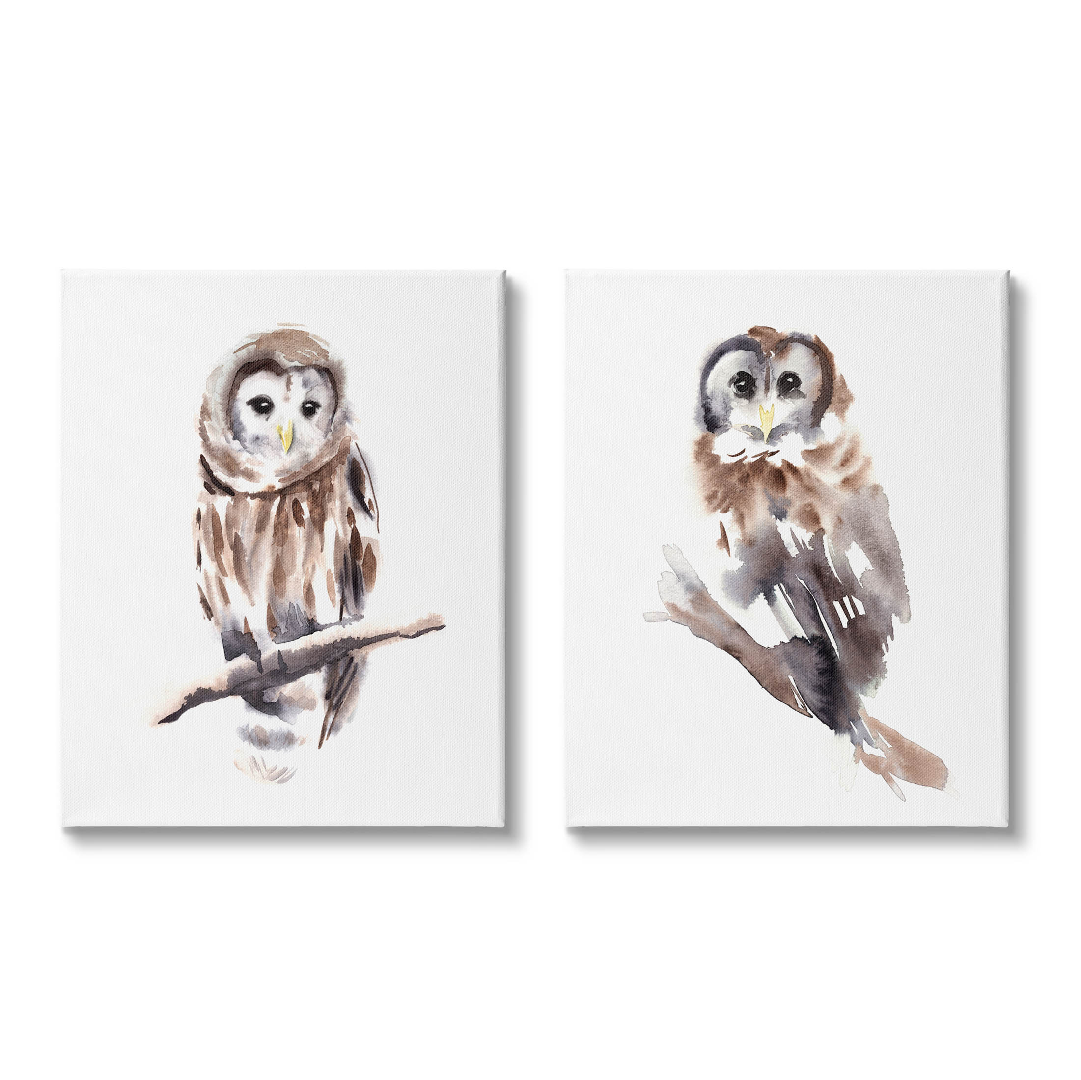 Latitude Run® Perched Owl Wildlife Portrait by Annie Warren - 2 Piece ...