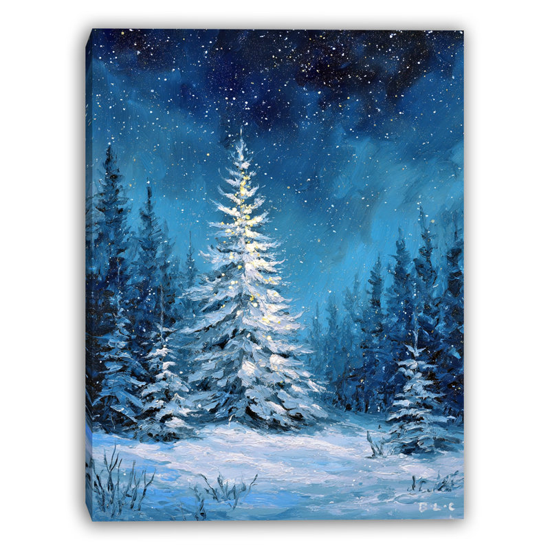 Union Rustic Silent Night Snowfall – Illuminated Winter Forest Wrapped ...