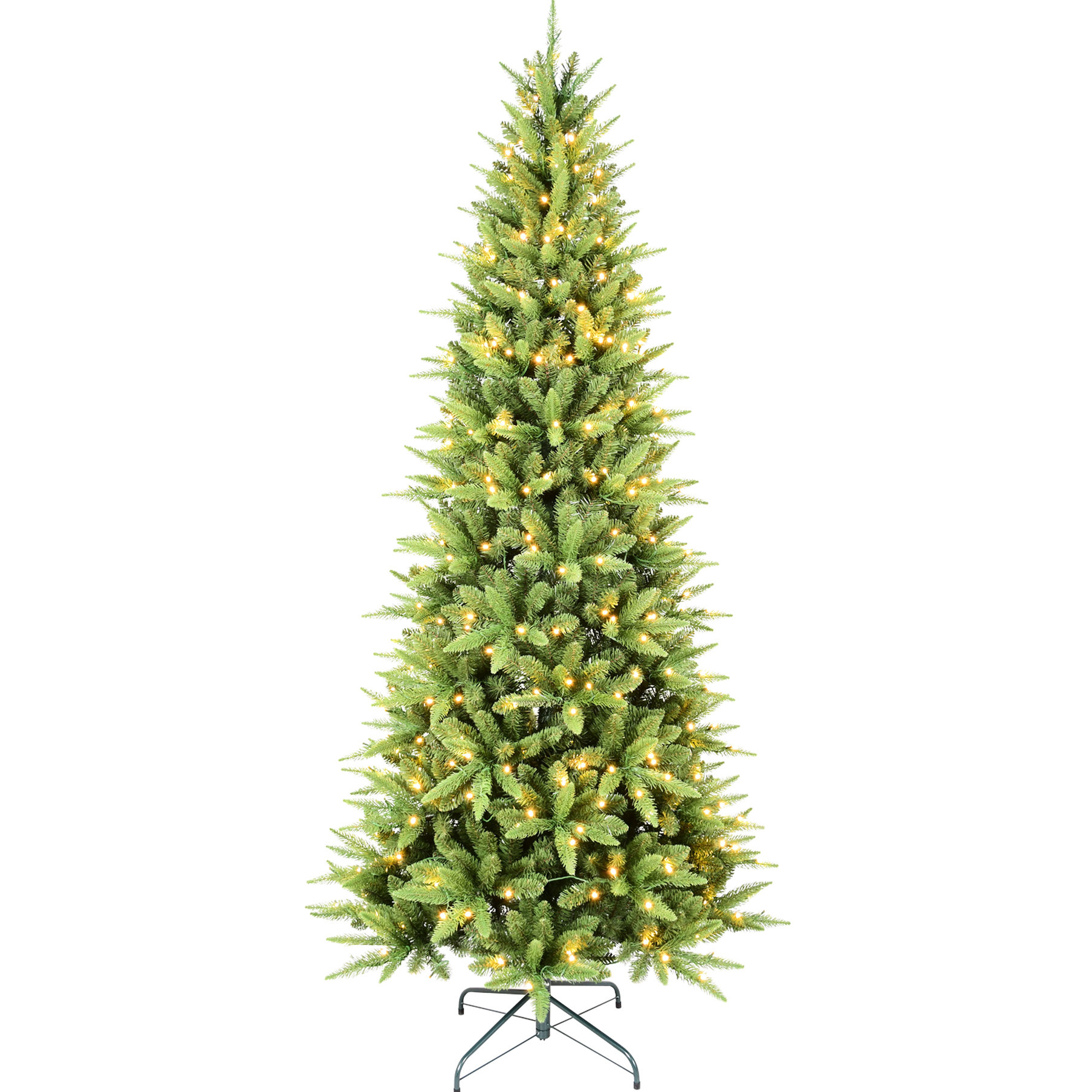Latitude Run® 8ft Slim Christmas Tree With 500 Warm White Led Lights ...